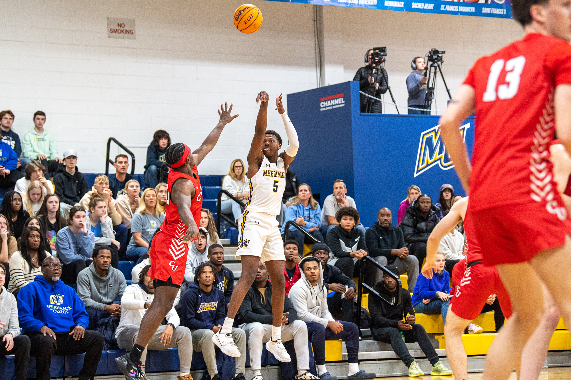 Men's Basketball Wins Home Opener Over Clark - Merrimack College Athletics