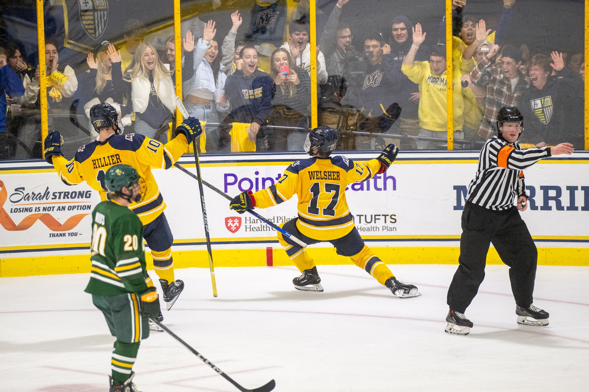 Men's Hockey Rides Strong Start to Win in Home Opener - Merrimack ...