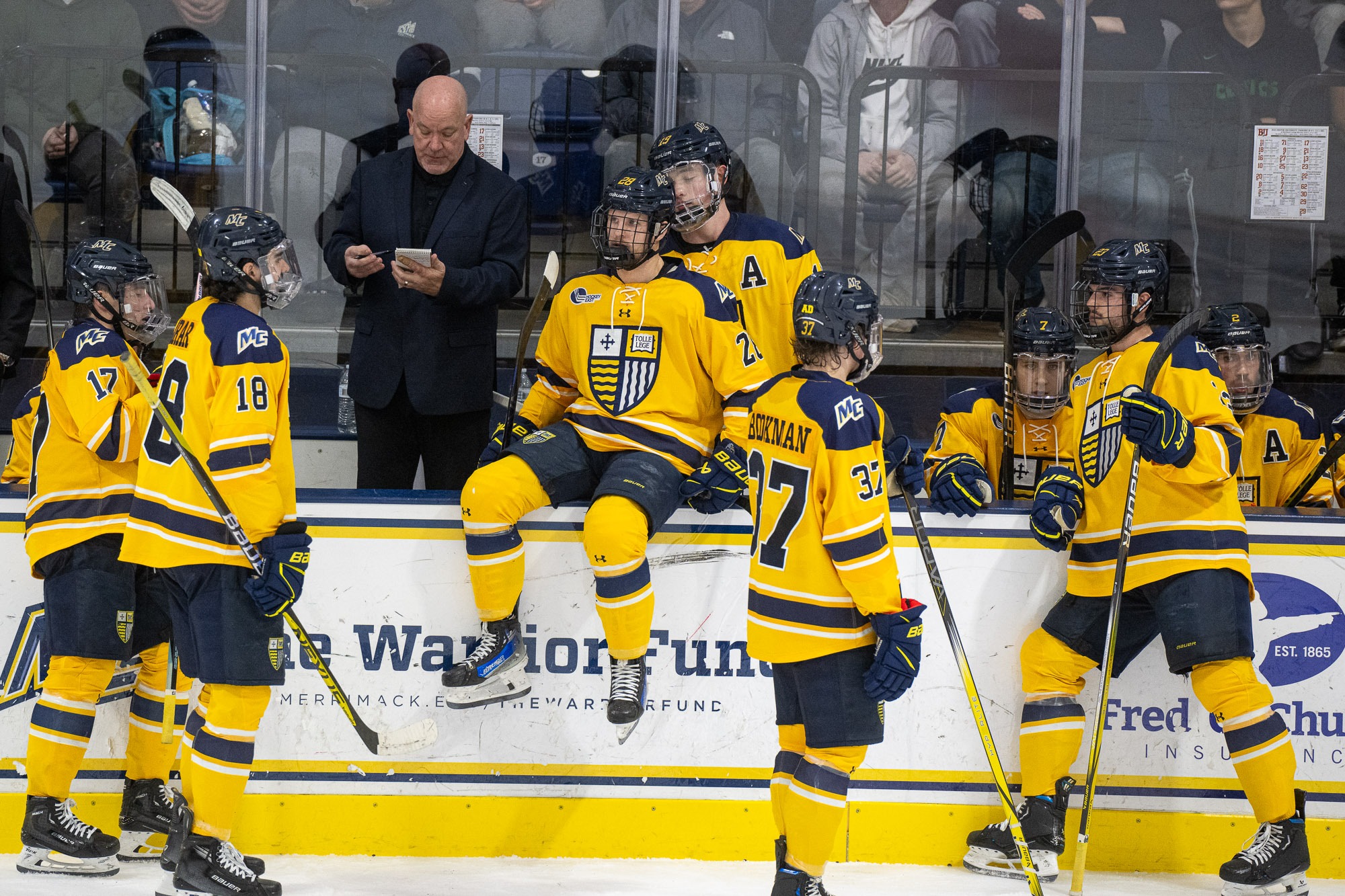 Men's Hockey Defeated by Boston University - Merrimack College Athletics