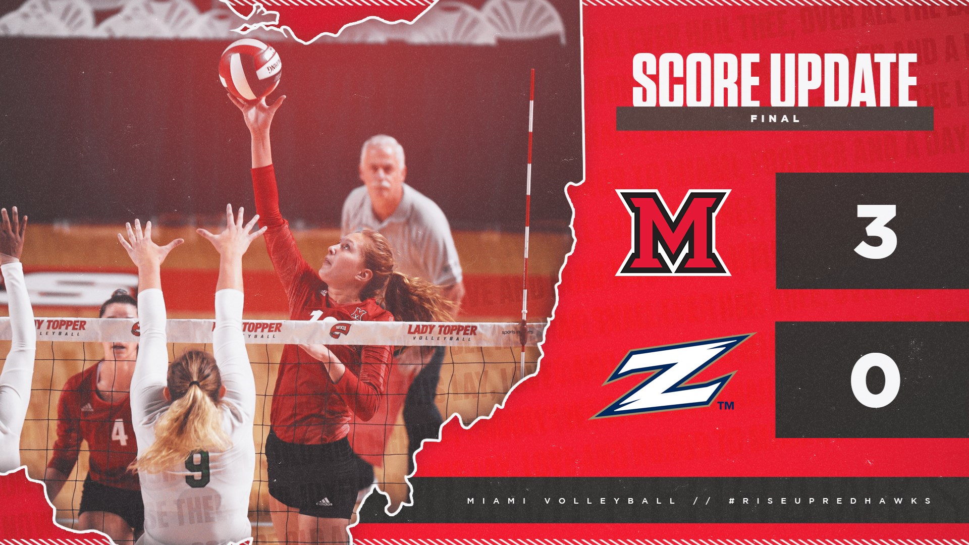 Volleyball Opens MAC Play with Sweep of Akron - Miami University RedHawks