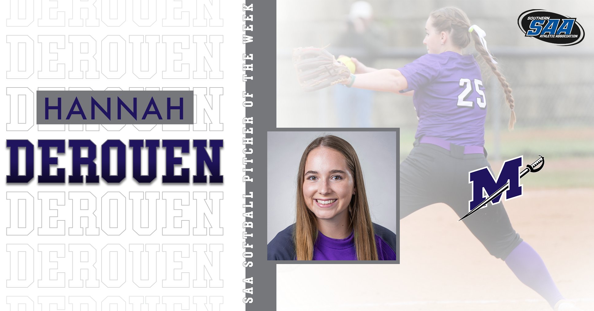 Hannah Derouen Tabbed SAA Softball Pitcher of the Week - Millsaps ...