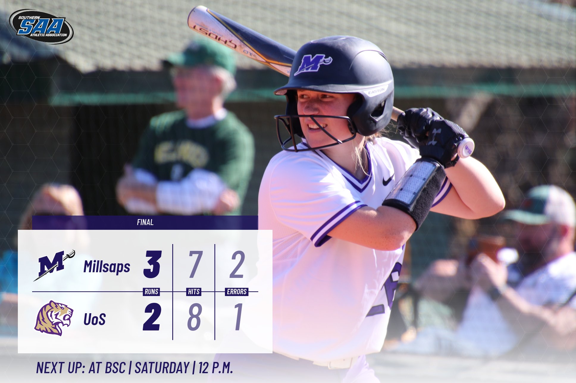 Softball Battles Back to Down Sewanee, 3-2 on Opening Day of SAA ...