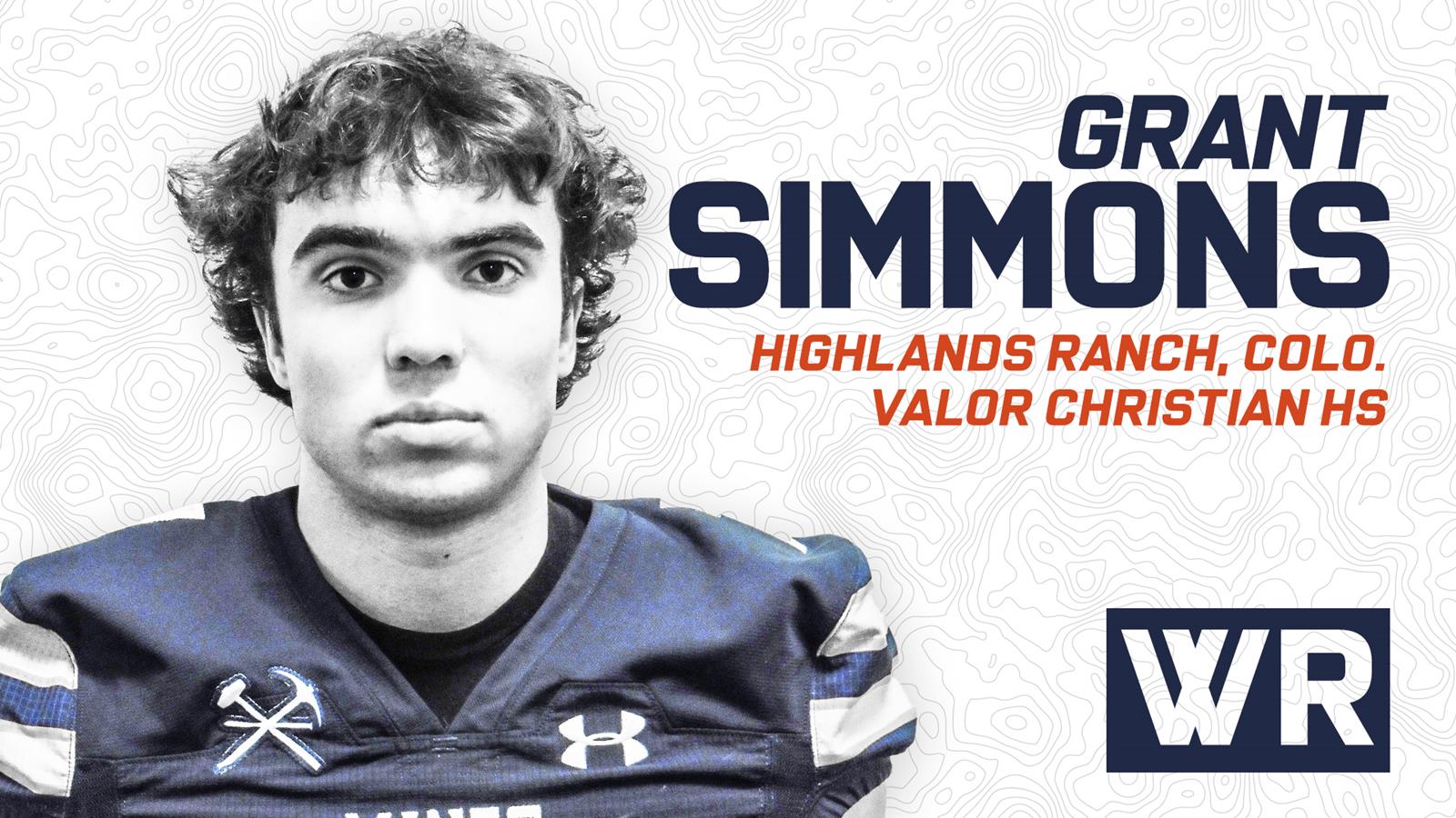 Grant Simmons - Football - Colorado School of Mines Athletics