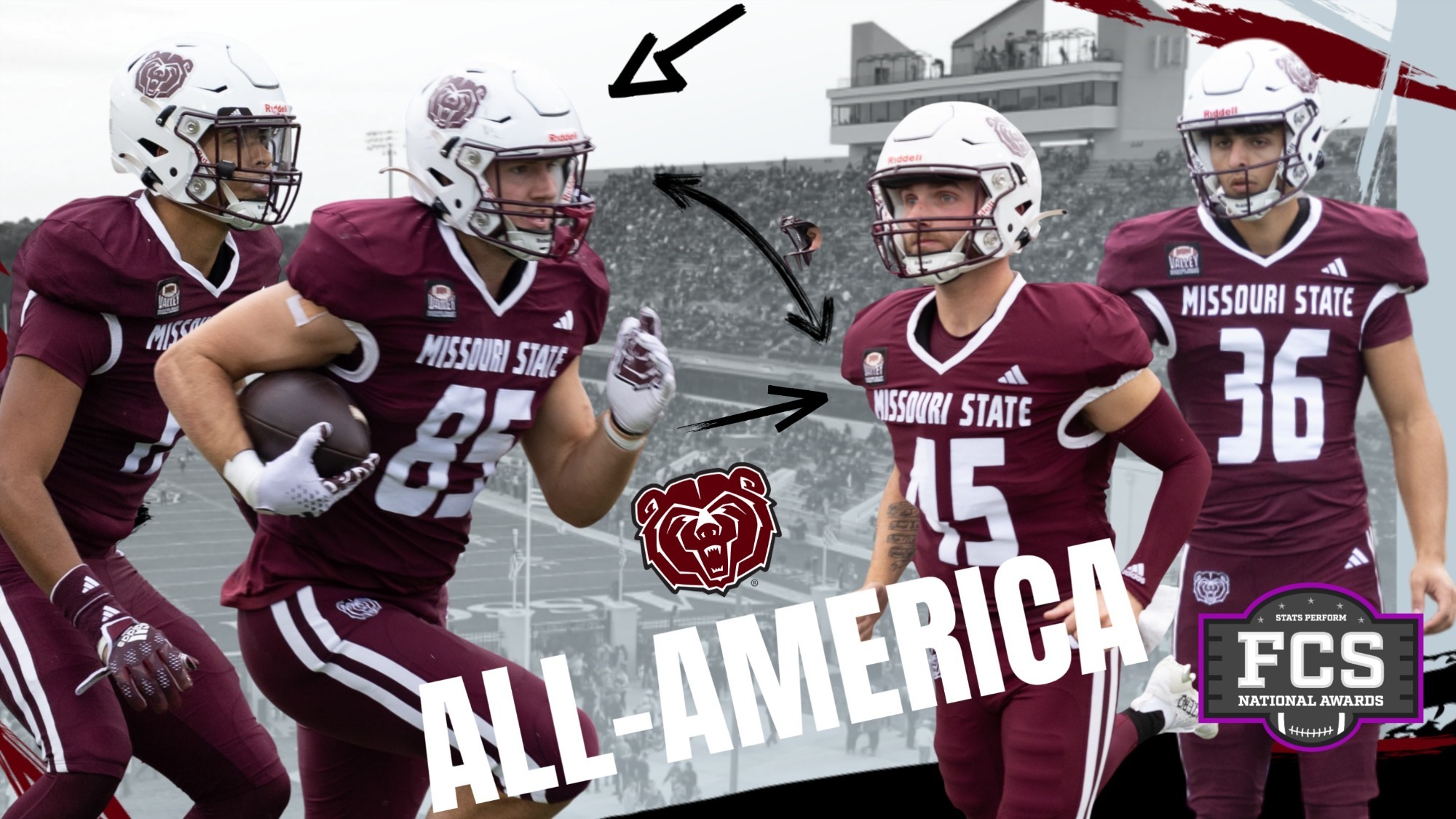 Three Bears Named to MVFC All-Newcomer Team - Missouri State