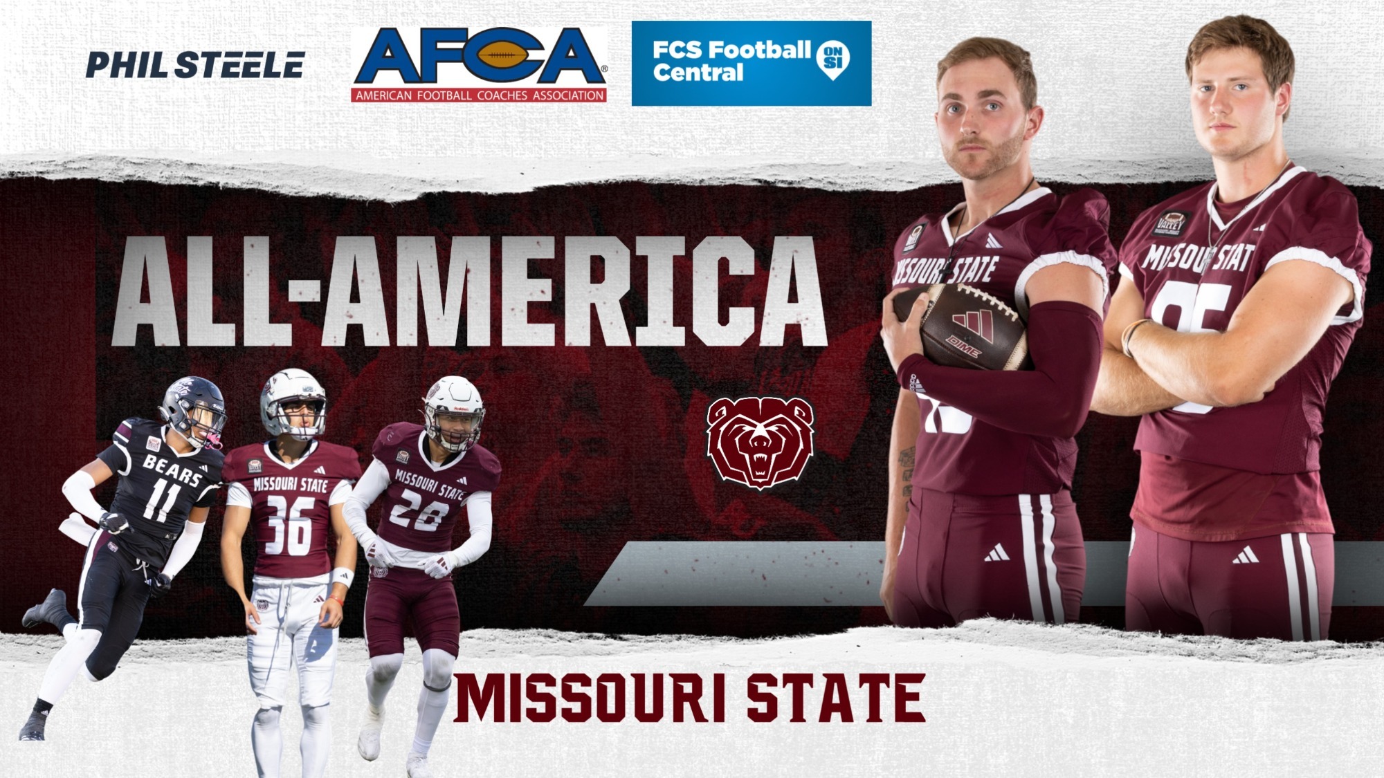Four Bears Earn All-America Honors from Stats Perform - Missouri State