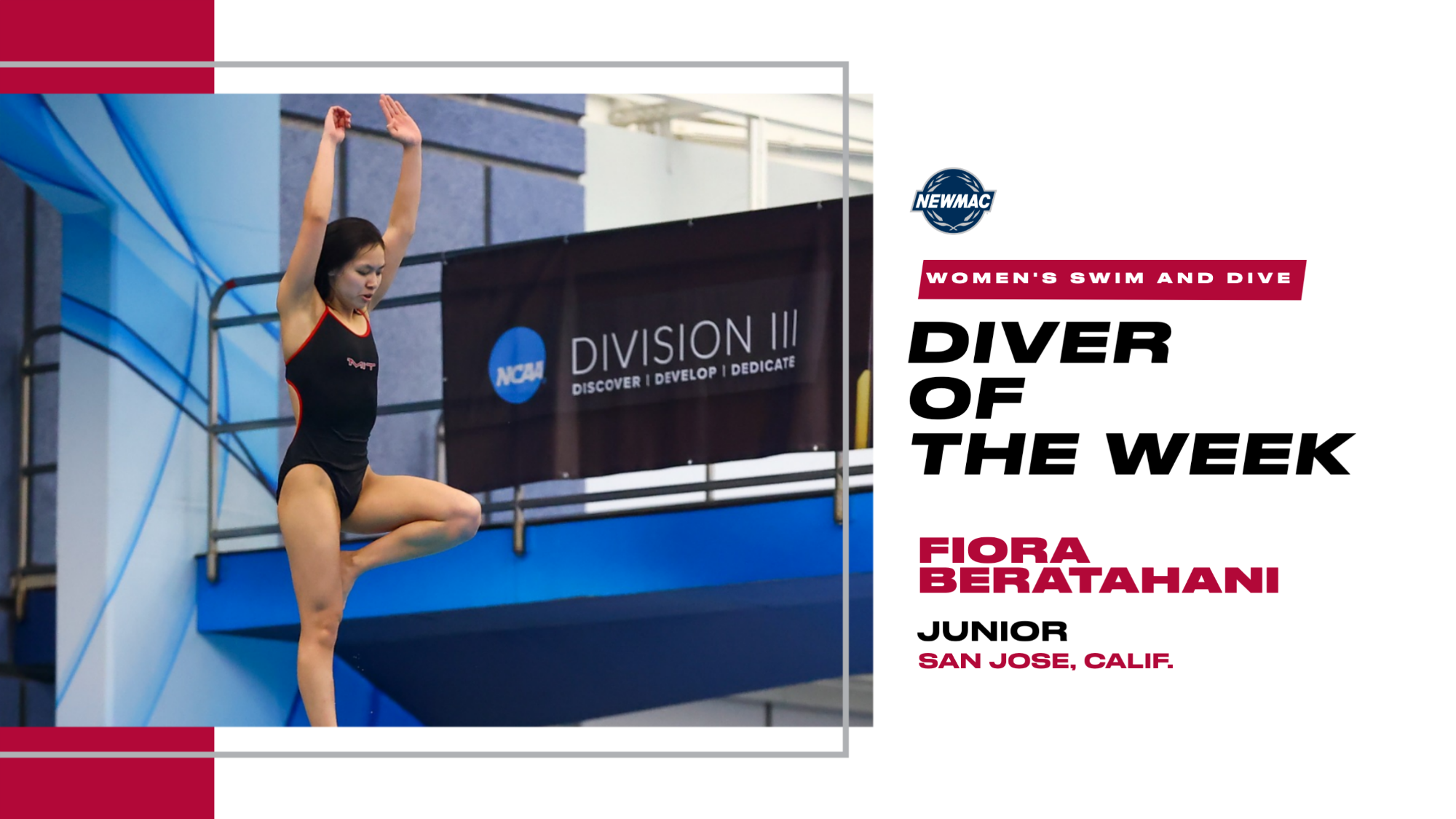 Beratahani Named NEWMAC Diver of the Week; Yang Named Swimmer of the ...
