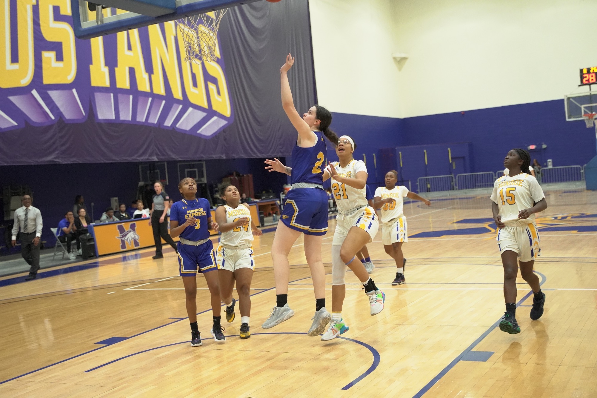 Monroe Express JV Women’s Basketball Overcome Mustangs - Monroe College ...