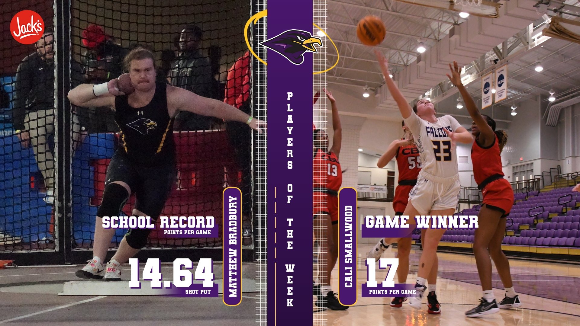 Montevallo Players of the Week Presented by Jacks: Jan. 22 - University ...