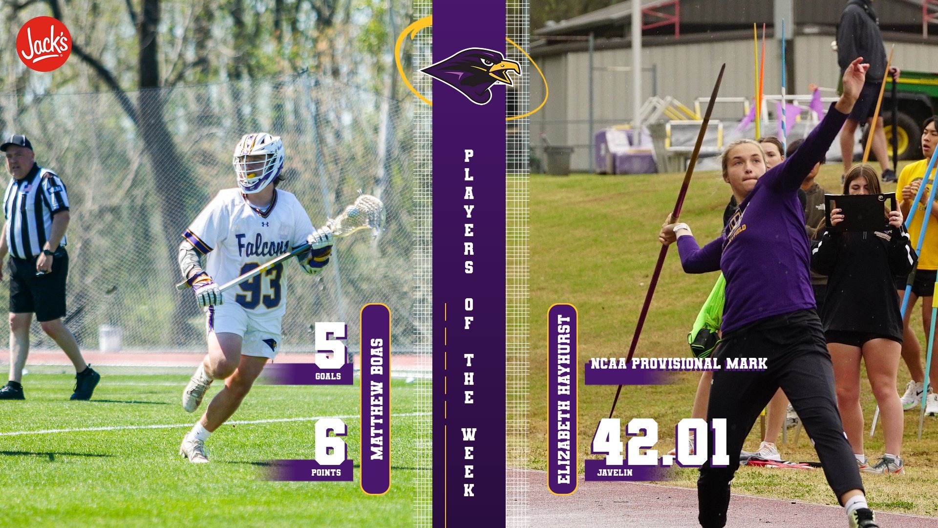 Montevallo Players of the Week Presented by Jacks: Apr. 15 - University ...