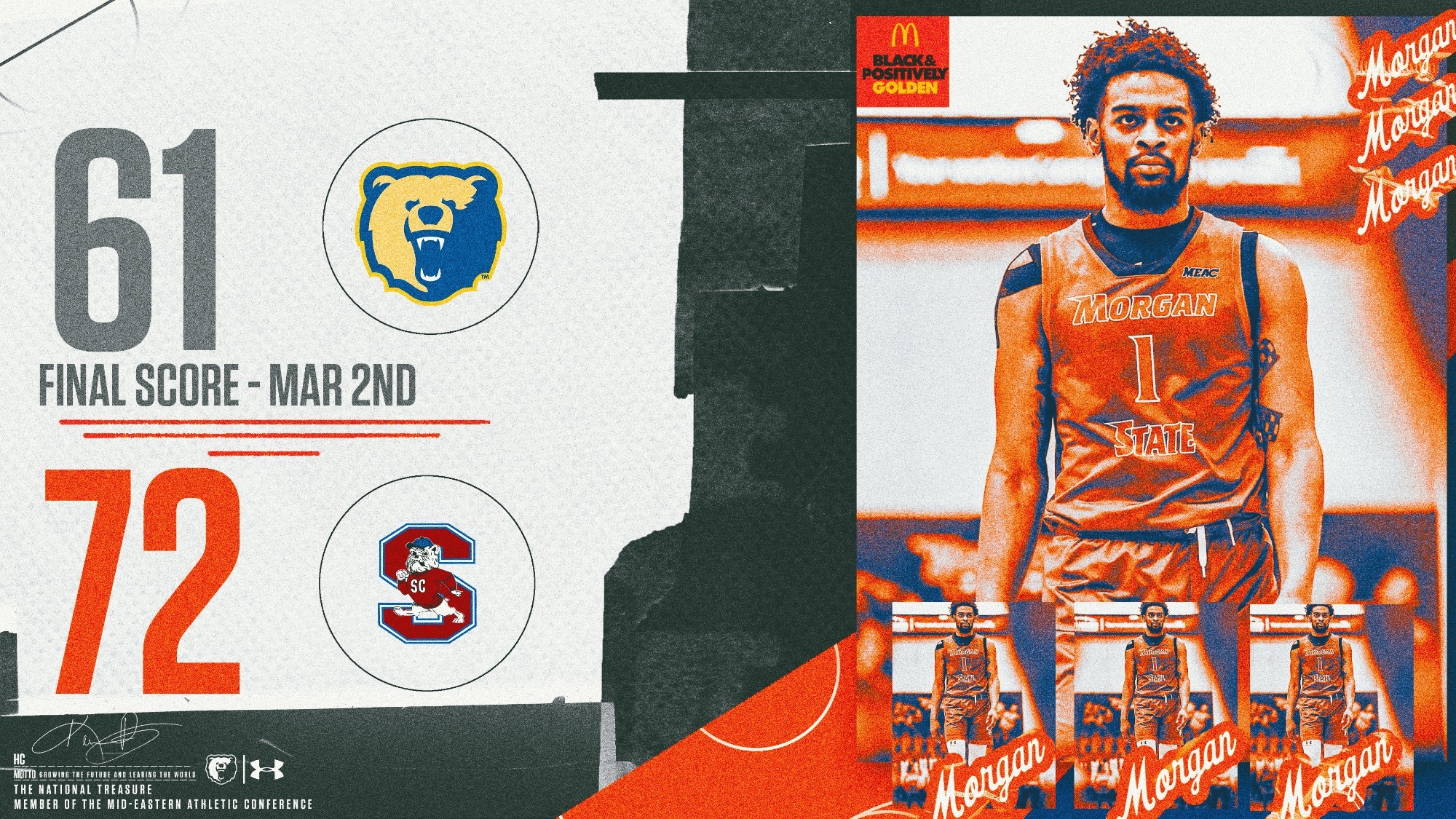 Bulldogs hand Morgan State fourth straight loss, 72-61 - Morgan State ...