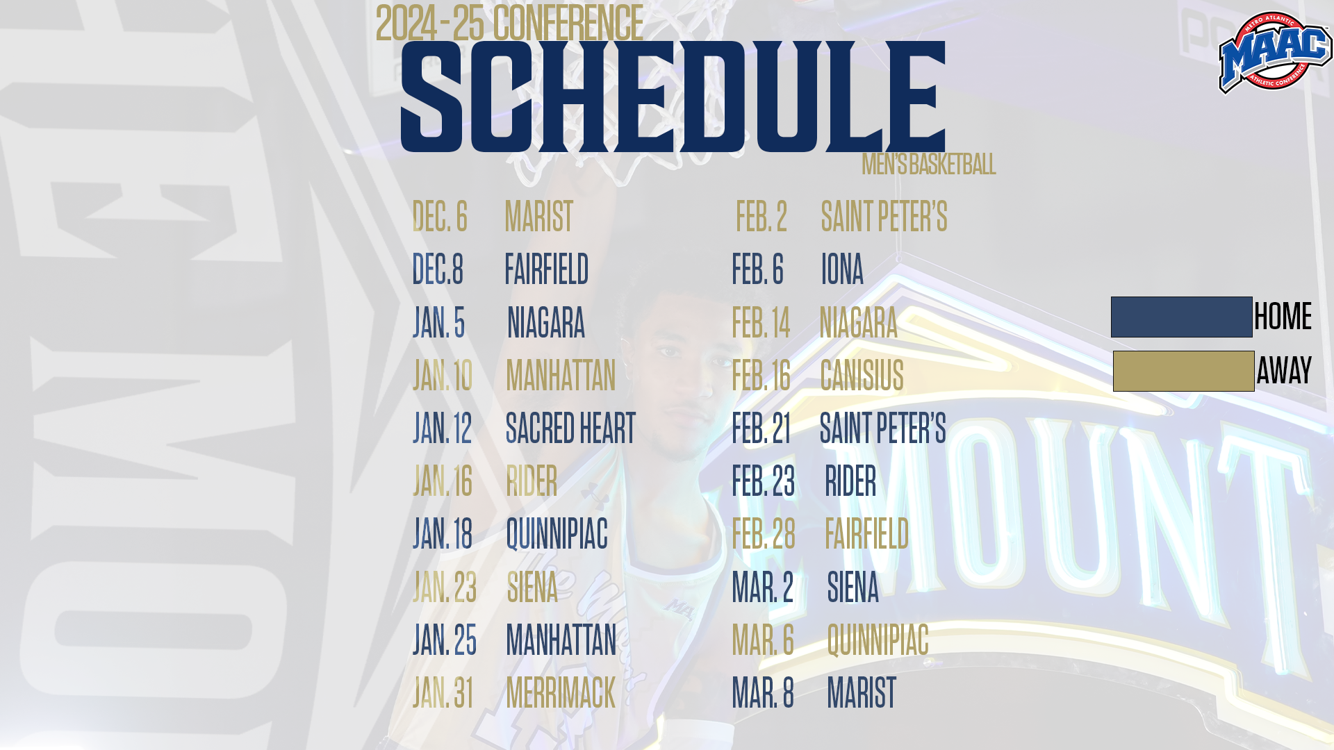 2024-25 Men's Basketball Schedule - Mount St. Mary's University