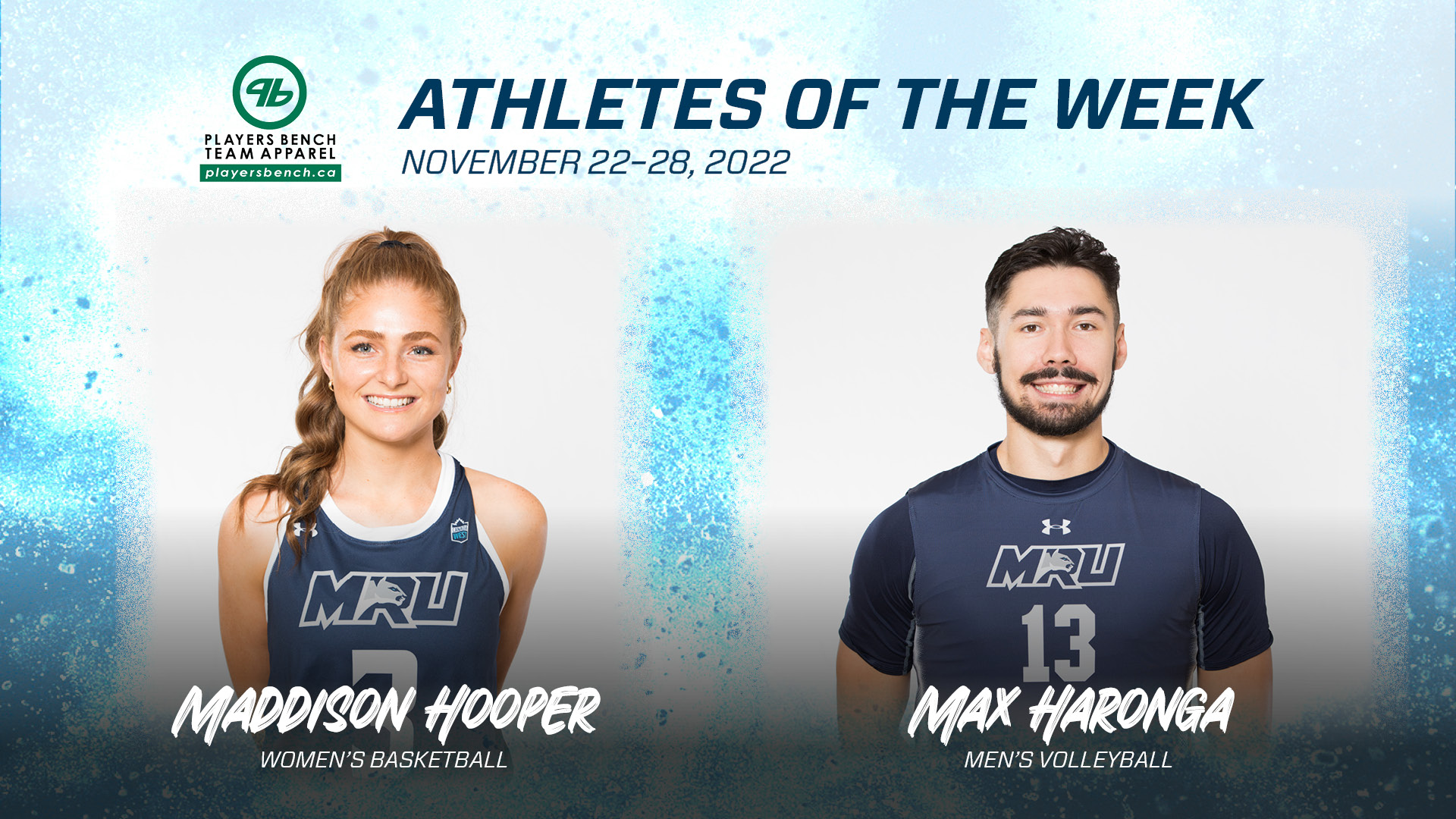 Players Bench Athletes of the Week November 22-28 - Mount Royal ...