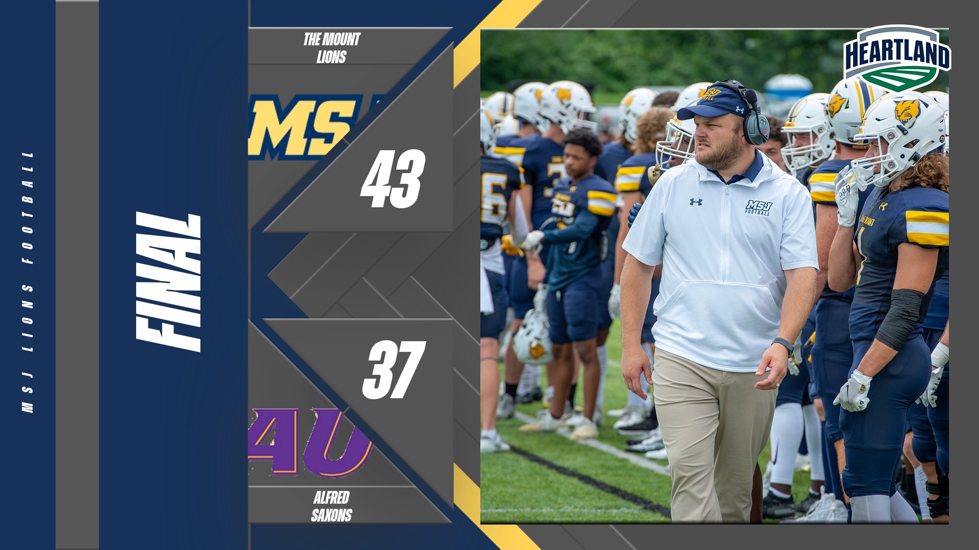 Football moves to 2-0 after 43-37 win at Alfred - Mount St. Joseph ...