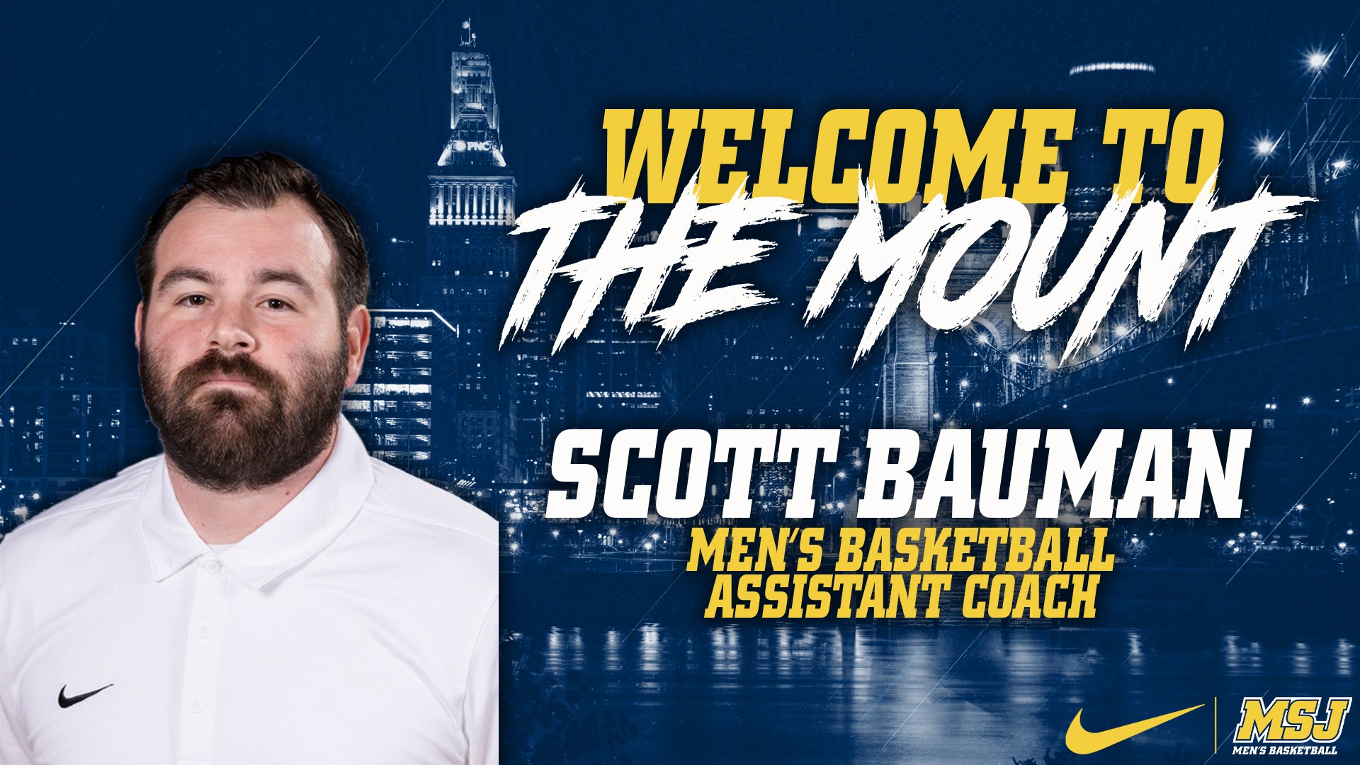 The Mount Announces Scott Bauman as New Men's Basketball Assistant ...