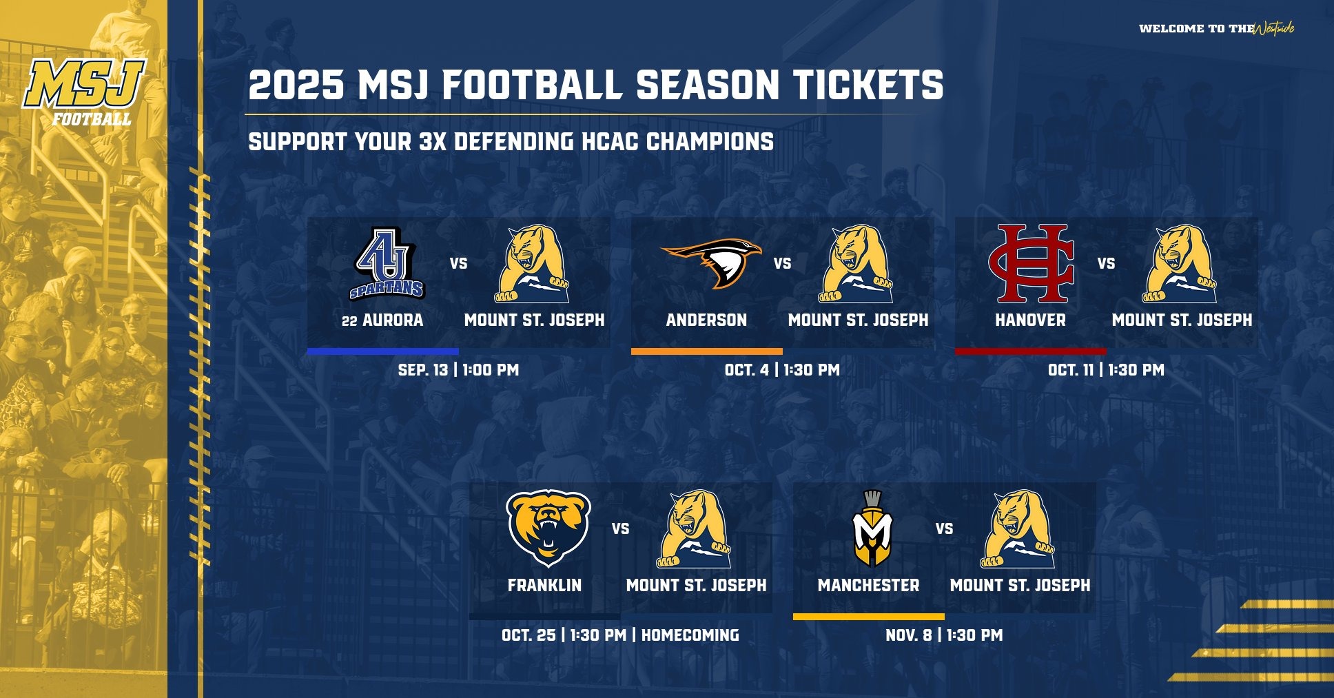 MSJ Football Releases 2025 Schedule - Mount St. Joseph University
