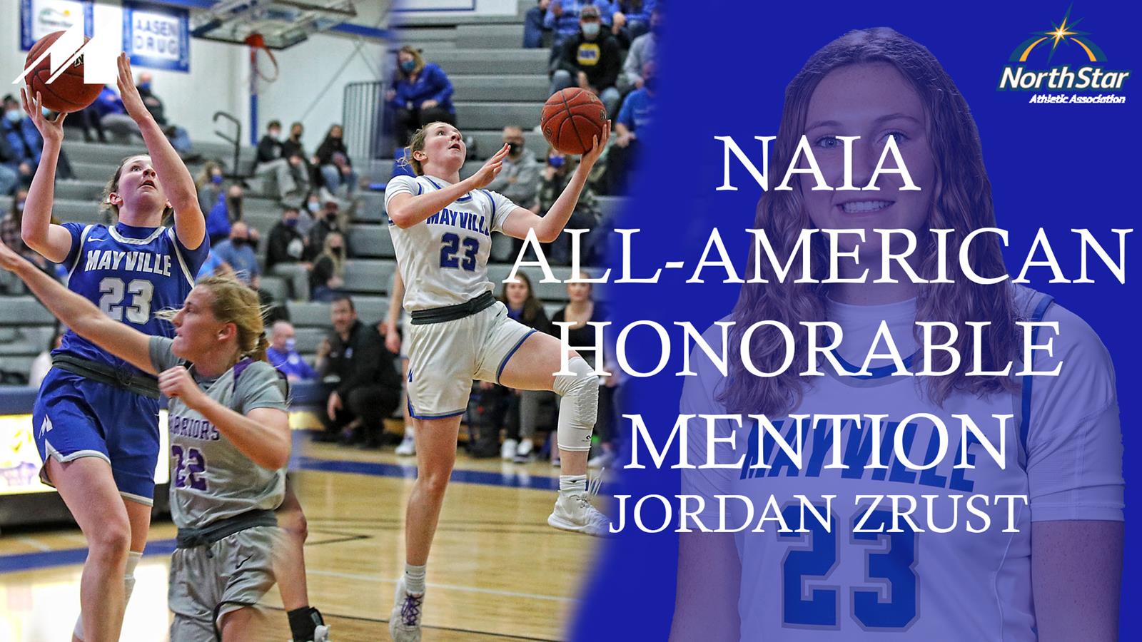 Jordan Zrust was named to NAIA All-American - Mayville State University ...