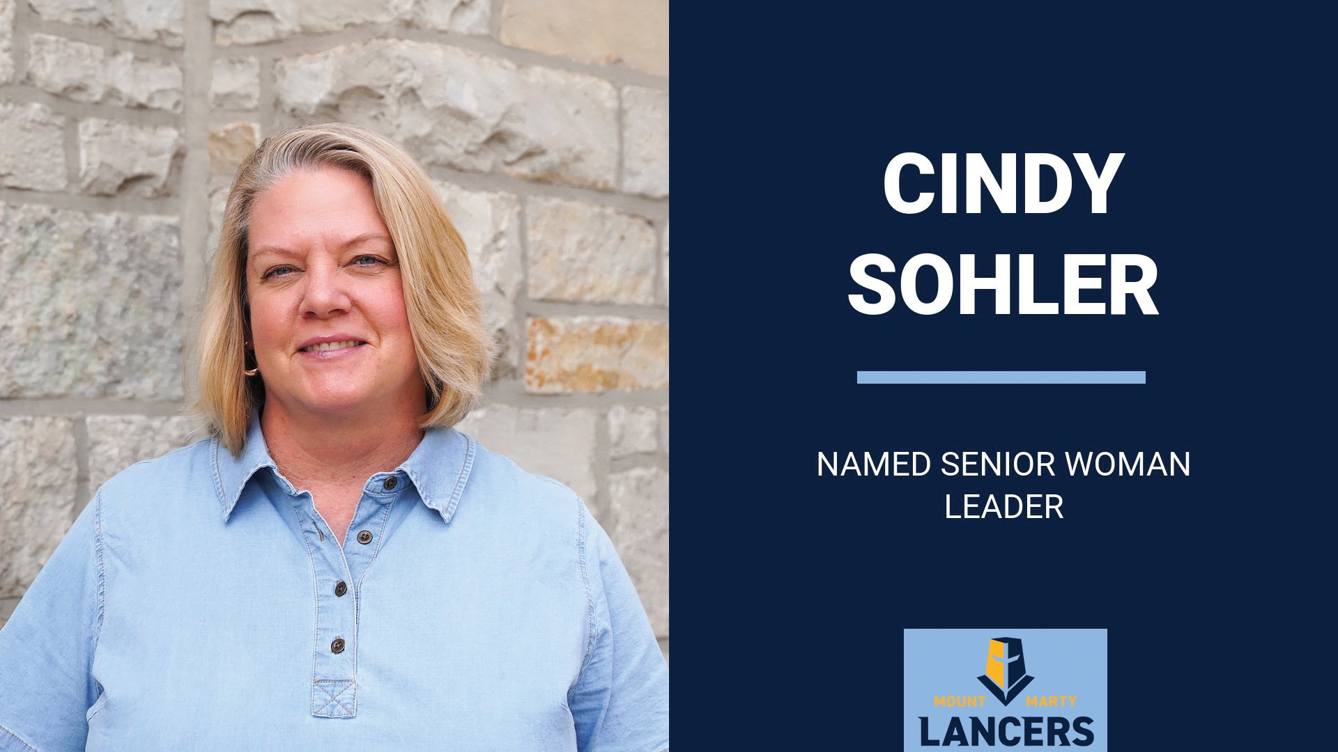 Cindy Sohler Appointed as Senior Woman Leader (SWL) by Mount Marty ...