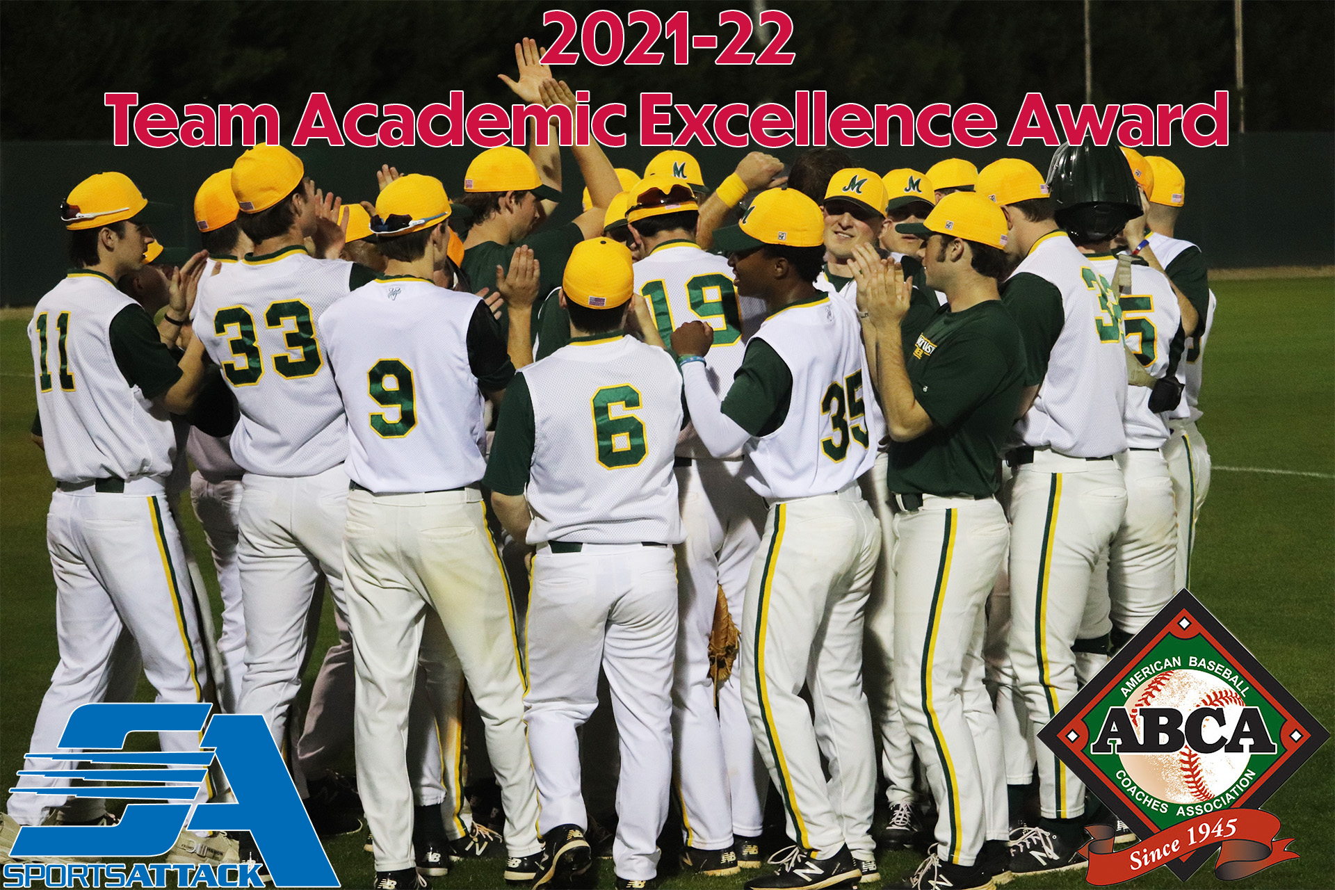 Monarch Baseball Collects Team Award from ABCA - Methodist University ...