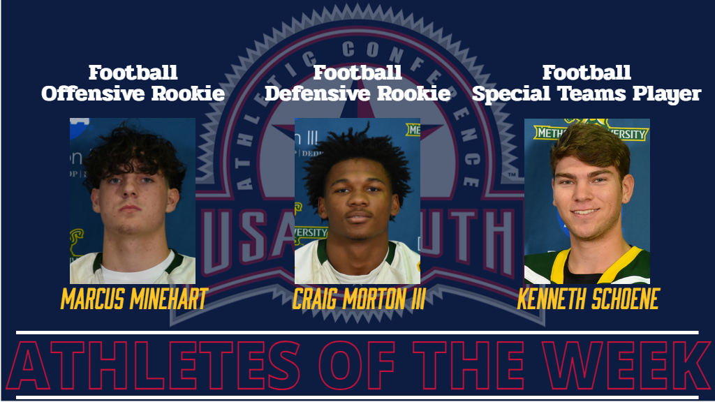 Three Methodist Football Players Receive USA South Weekly Honors ...