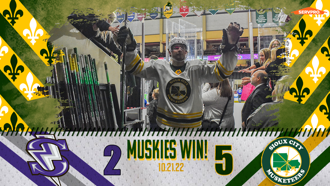 MUSKETEERS EARN FIRST WIN - Sioux City Musketeers
