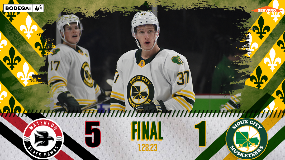 MUSKETEERS FALL SHORT IN WATERLOO - Sioux City Musketeers