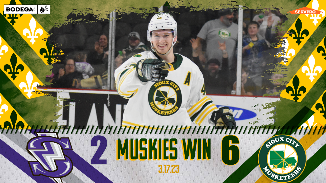 MUSKIES START WEEKEND WITH ROUT - Sioux City Musketeers