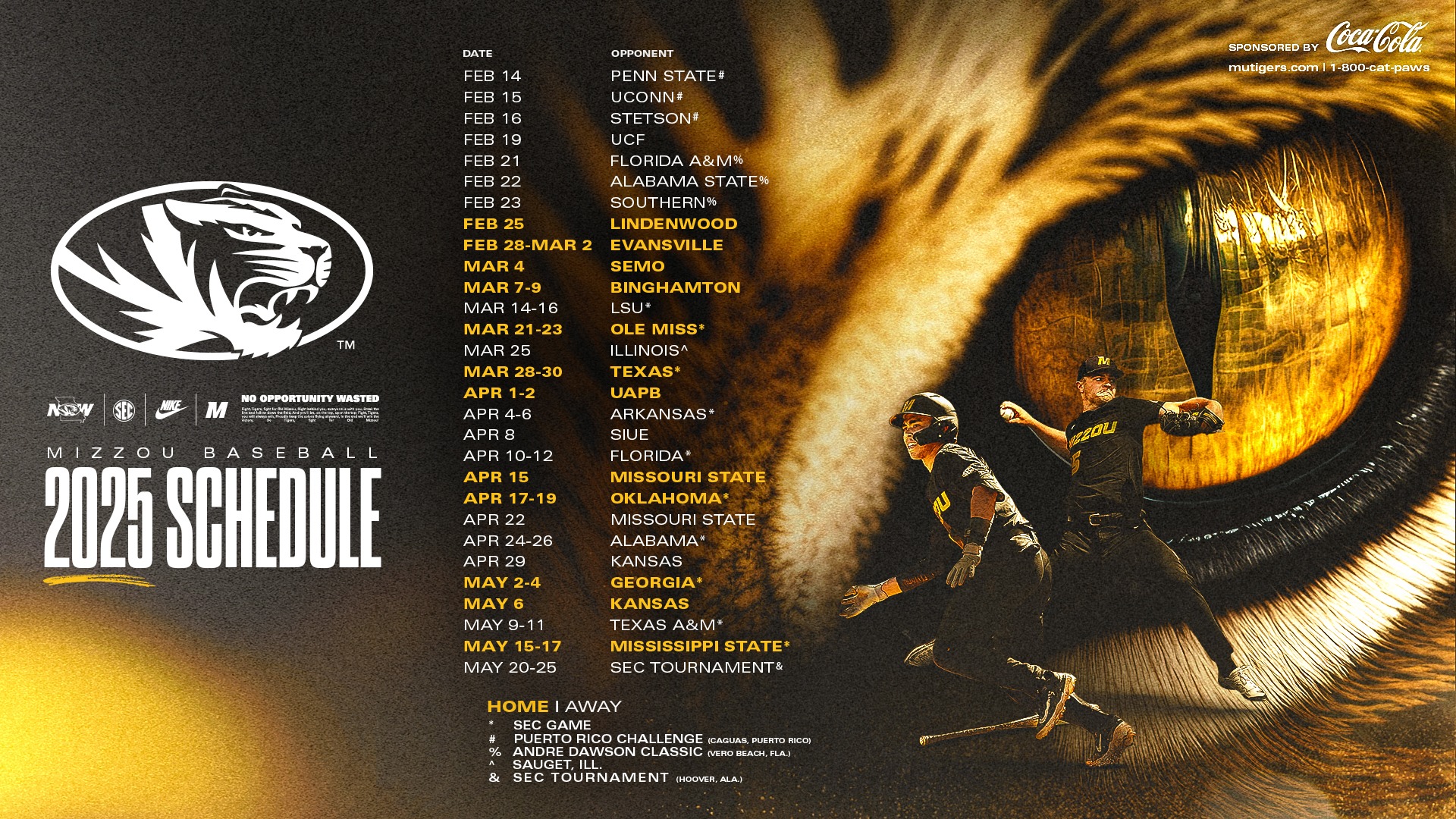 2025 Baseball Schedule - University of Missouri Athletics