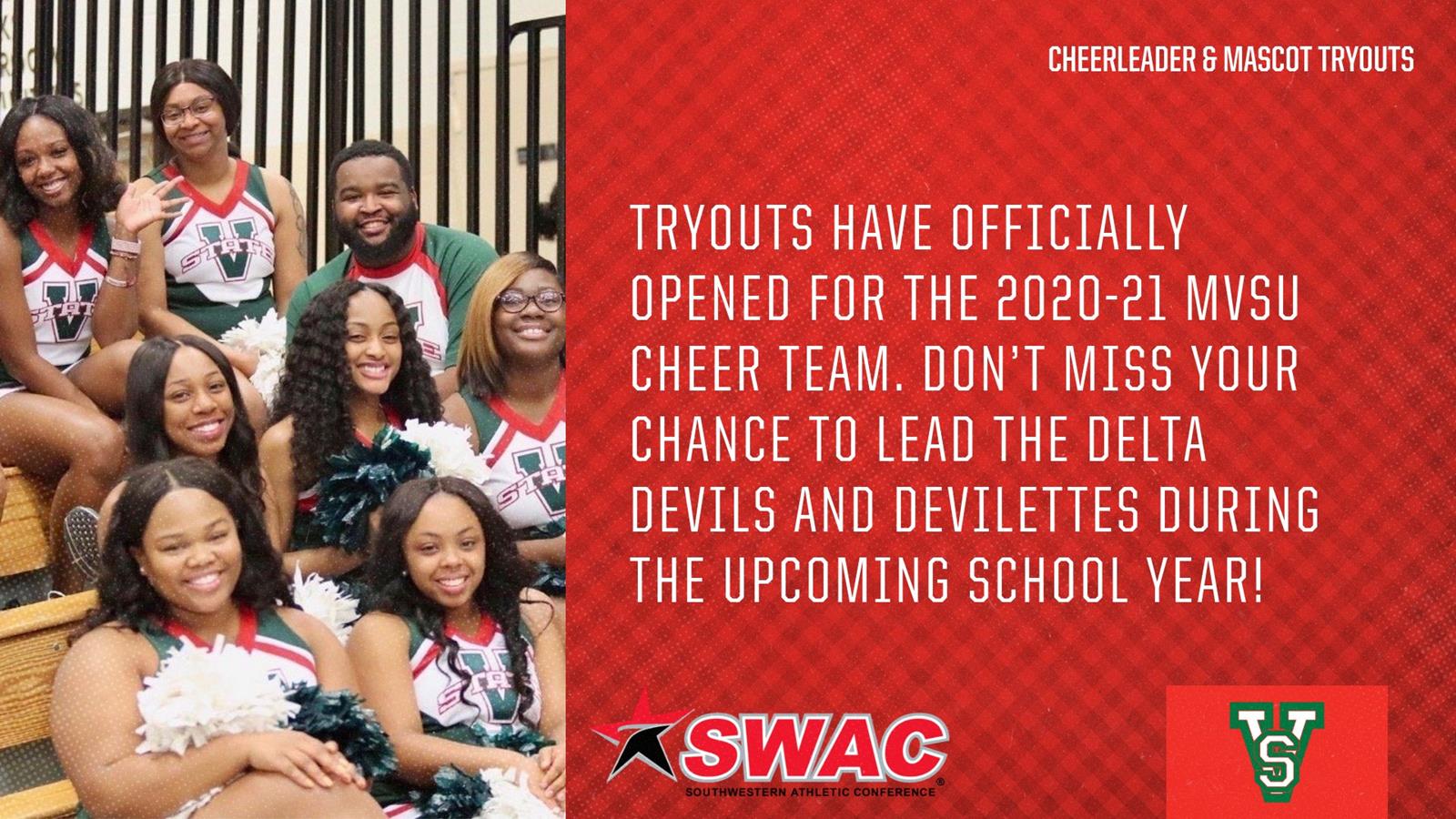 2020-21 MVSU Cheerleader & Mascot Tryouts - Mississippi Valley State ...