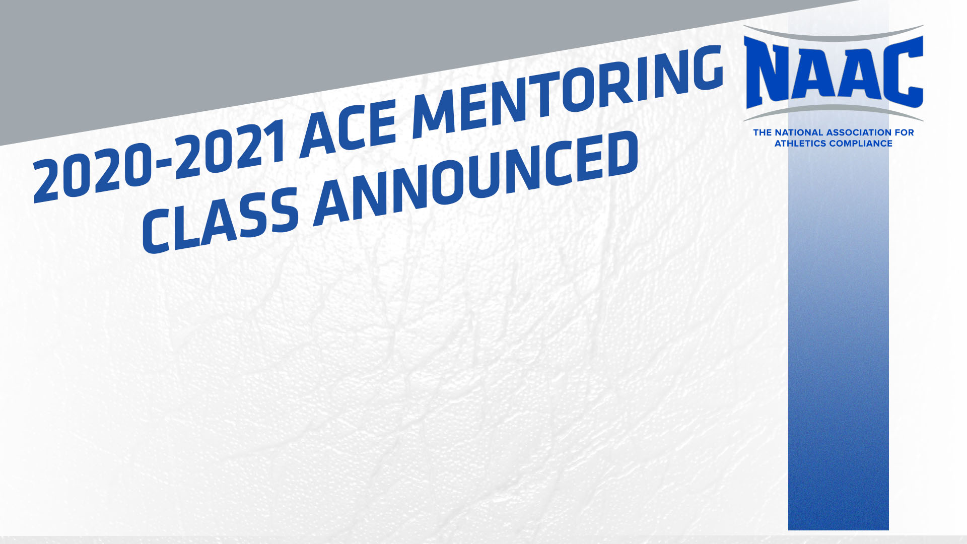 NAAC Announces 2020-21 ACE Mentoring Class - National Association of ...