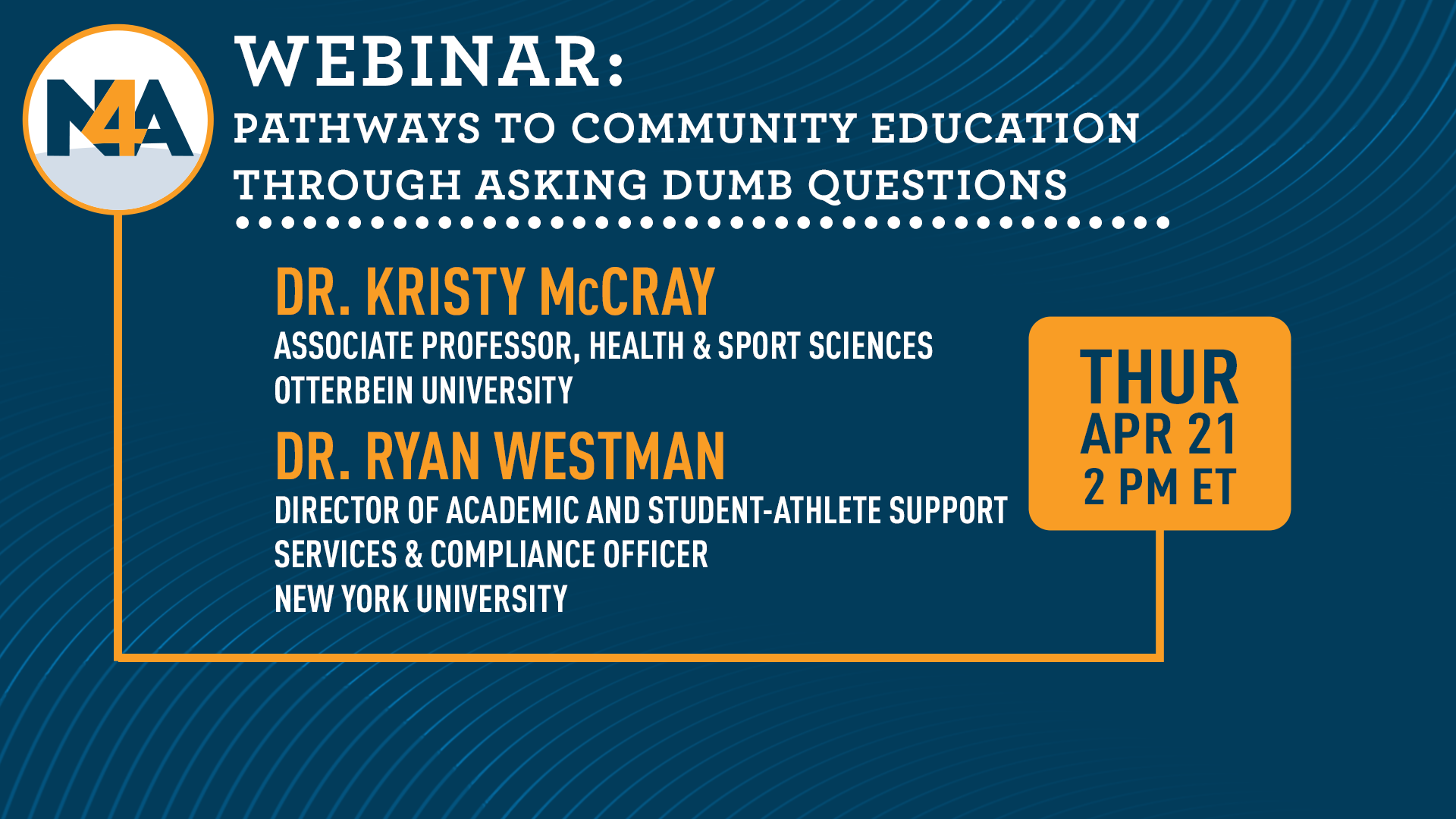 N4A Announces Next Webinar - National Association of Collegiate ...