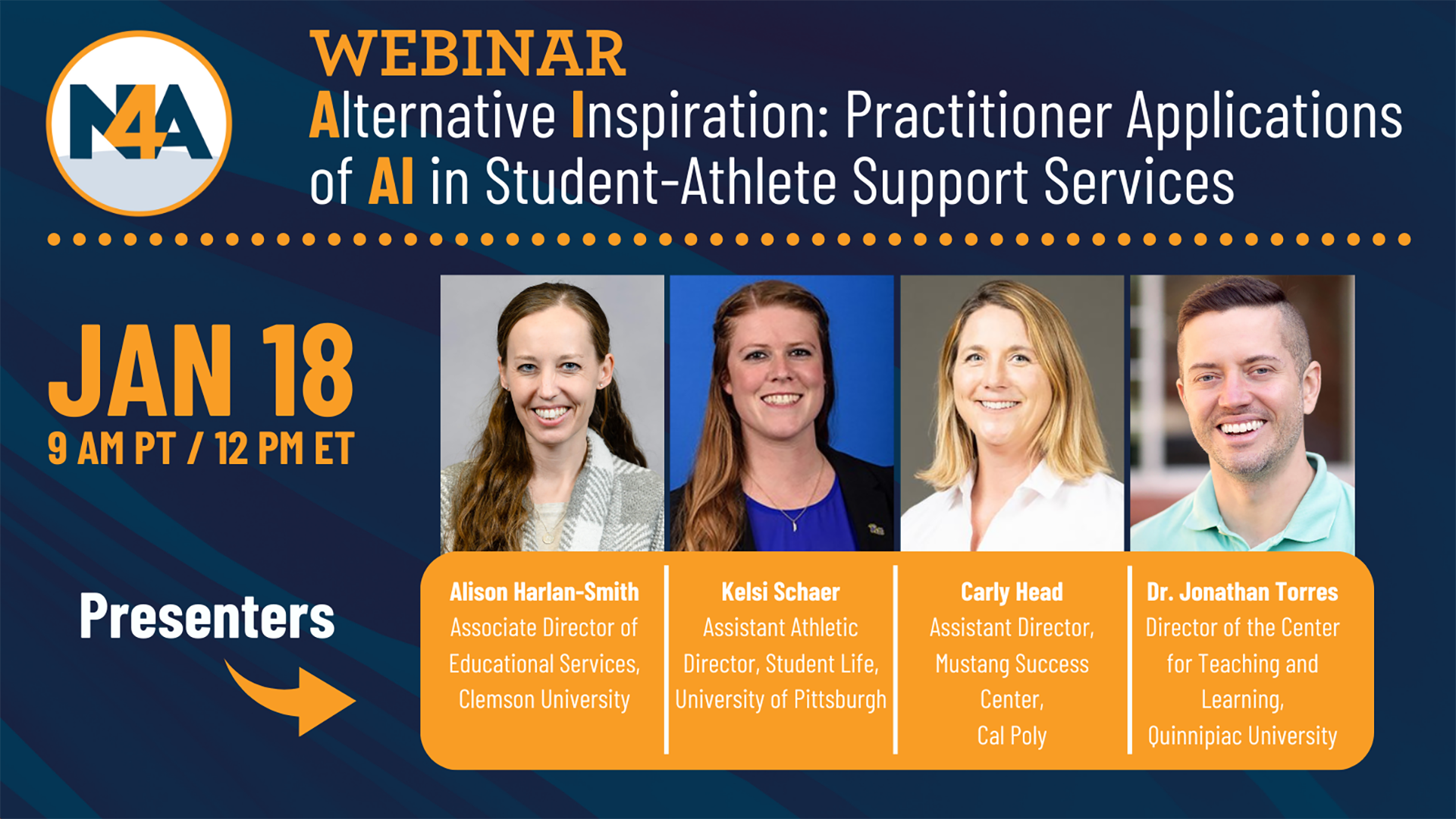 N4A Announces Next Webinar - National Association of Collegiate Directors of Athletics