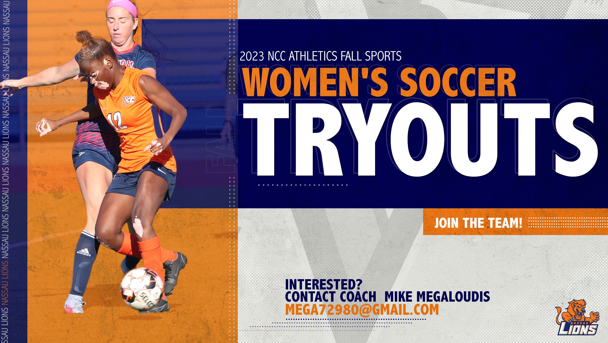 NCC Women’s Soccer Tryouts – Fall 2025 - Nassau Community College Athletics