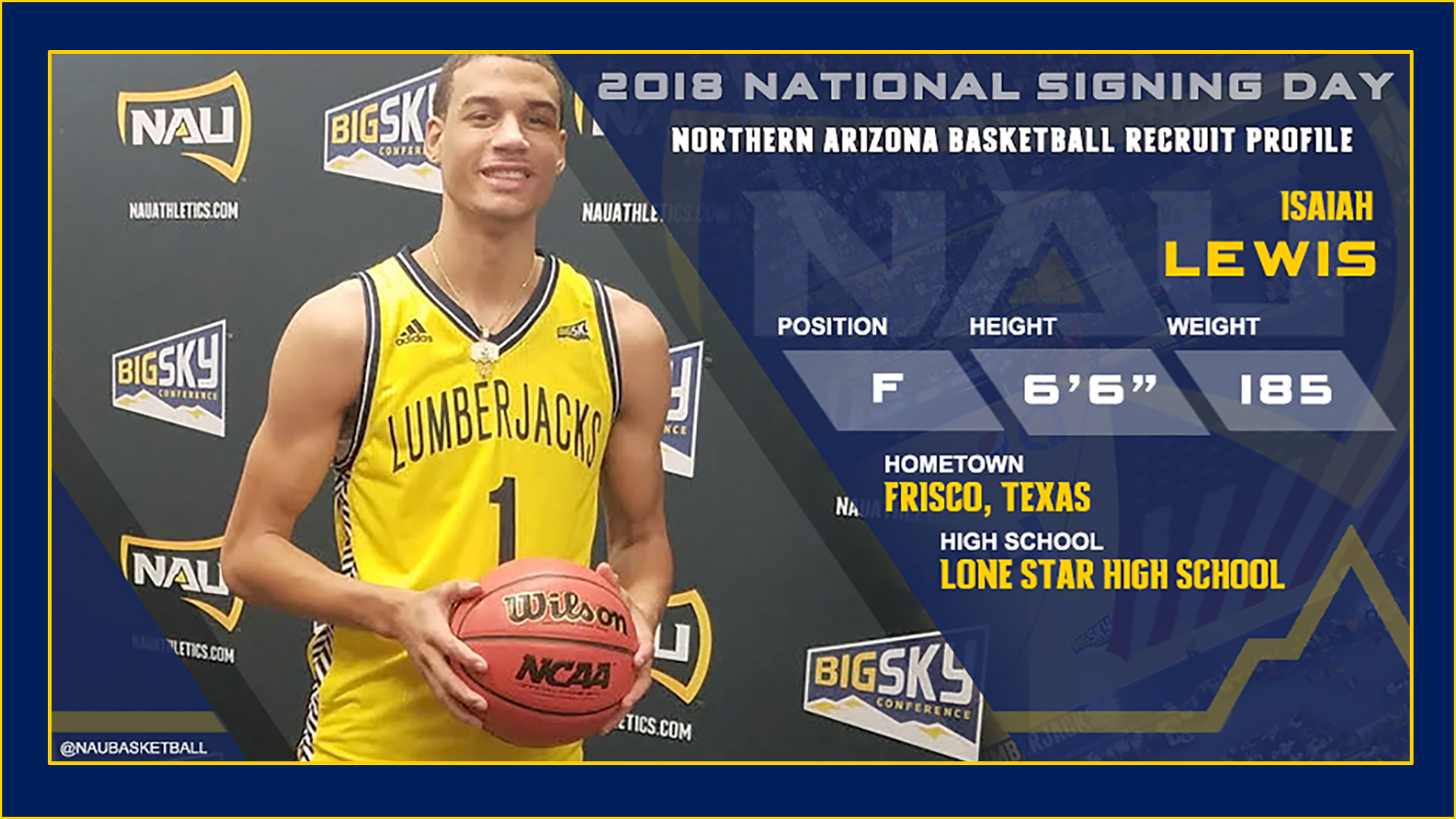 NAU Hoops Tabs Isaiah Lewis in 2019-20 Signing Class - Northern Arizona ...