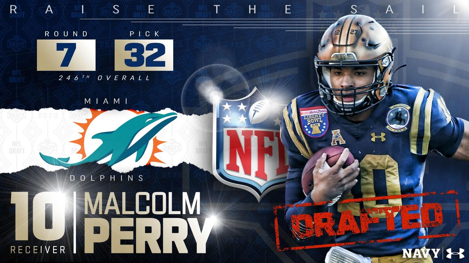 Malcolm Perry Drafted in the Seventh Round by the Miami Dolphins ...