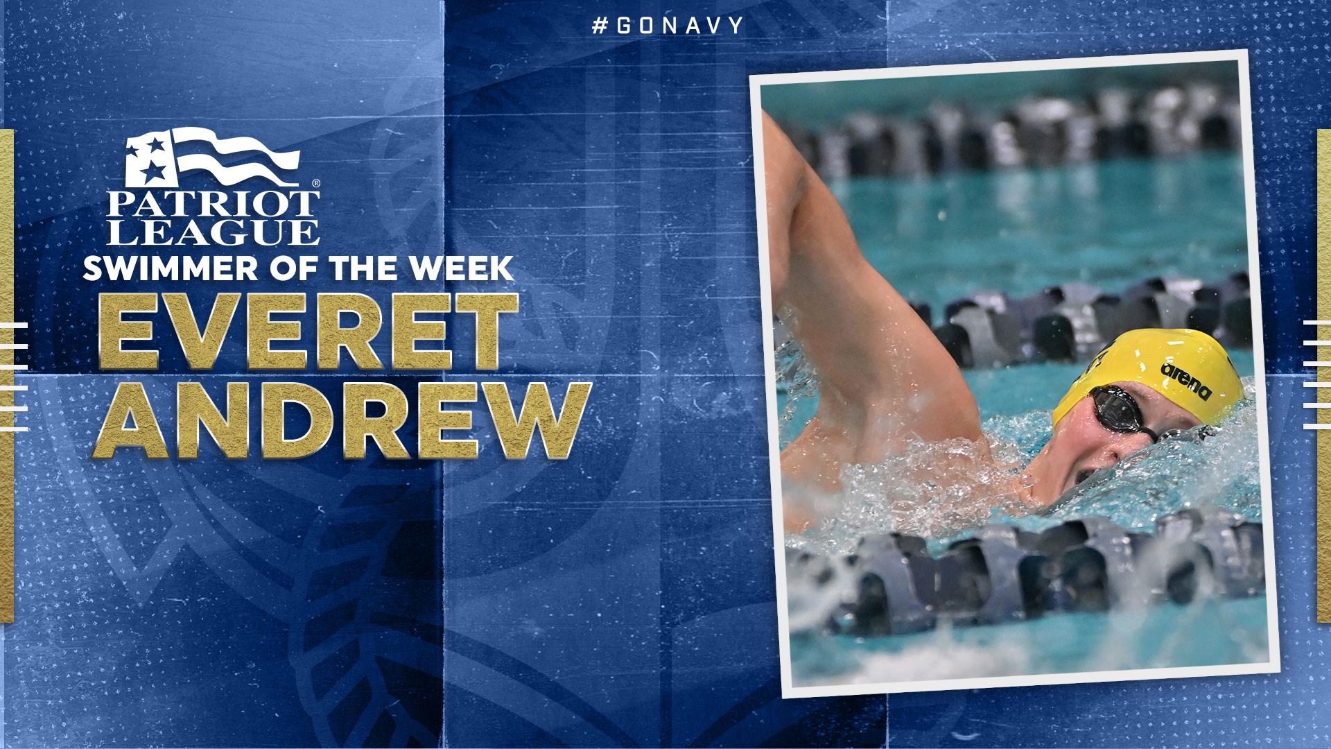 Andrew Named League Swimmer of the Week - Naval Academy Athletics