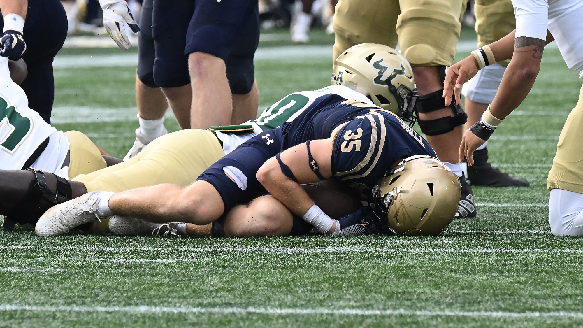 Navy Football Tuesday Interviews with Jerrick Hall, Landon Robinson and ...