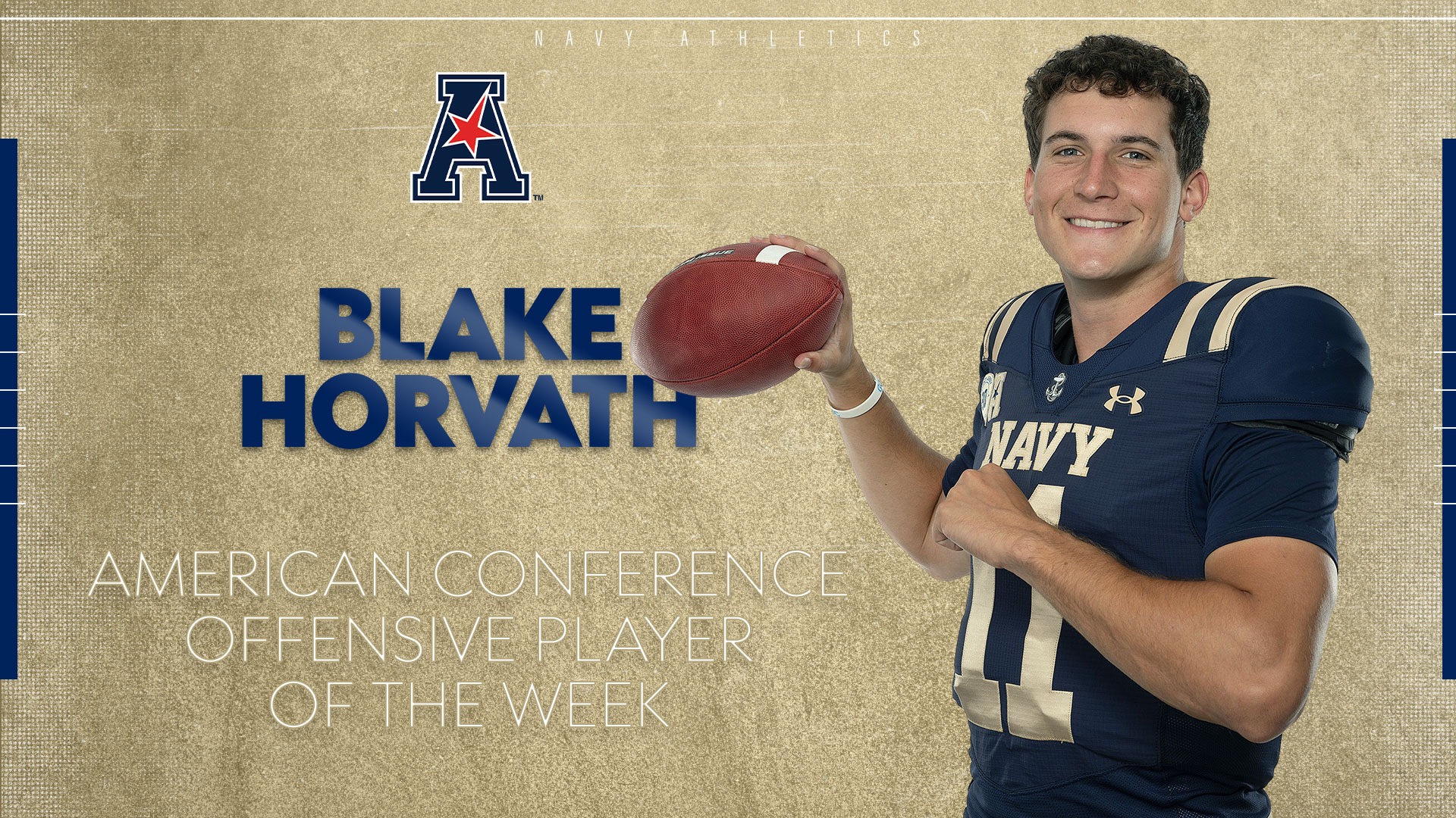 NAVY QUARTERBACK BLAKE HORVATH NAMED DC TOUCHDOWN CLUB COLLEGE PLAYER ...