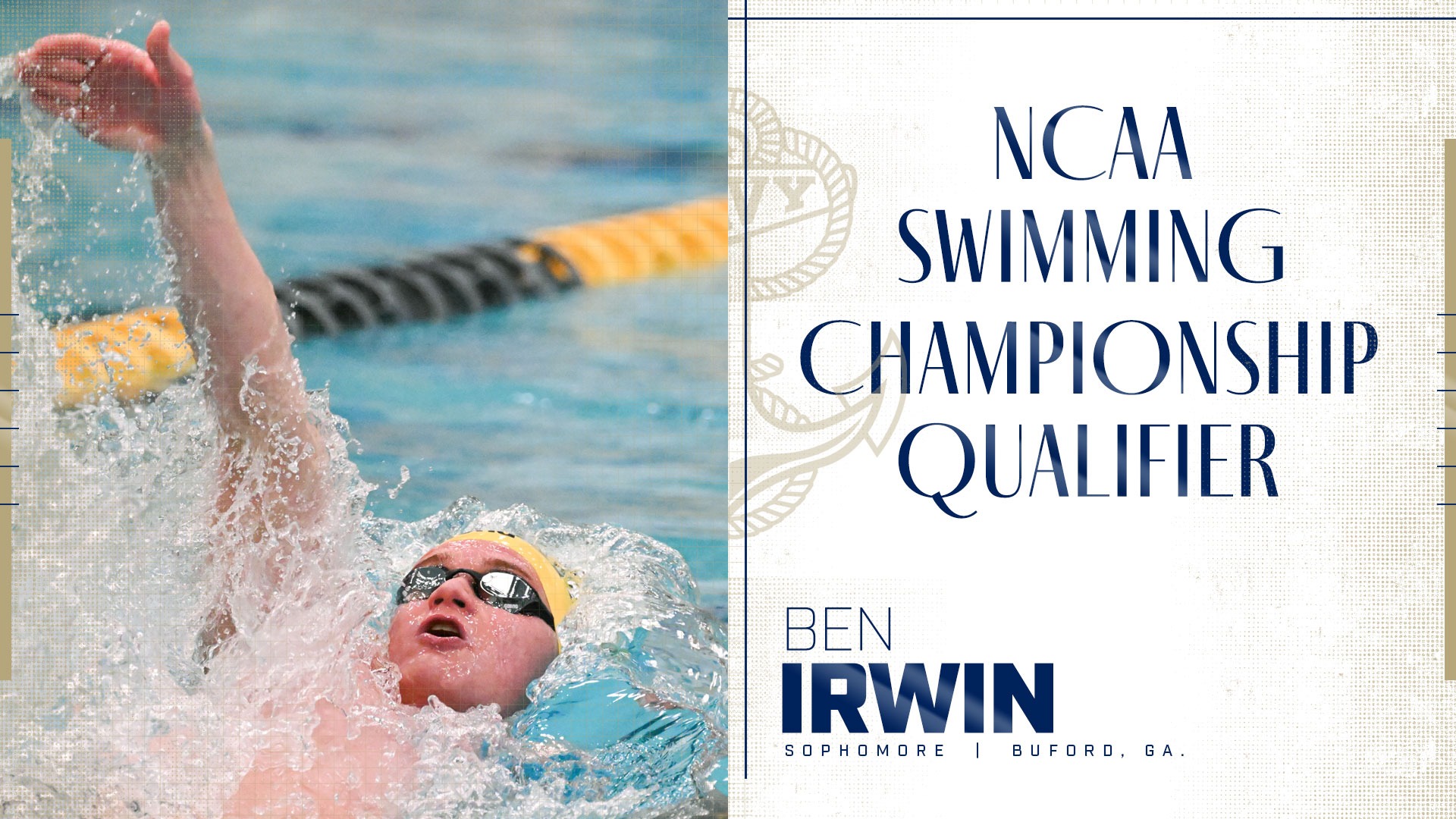 Ben Irwin Heads to NCAA Swimming Championship - Naval Academy Athletics