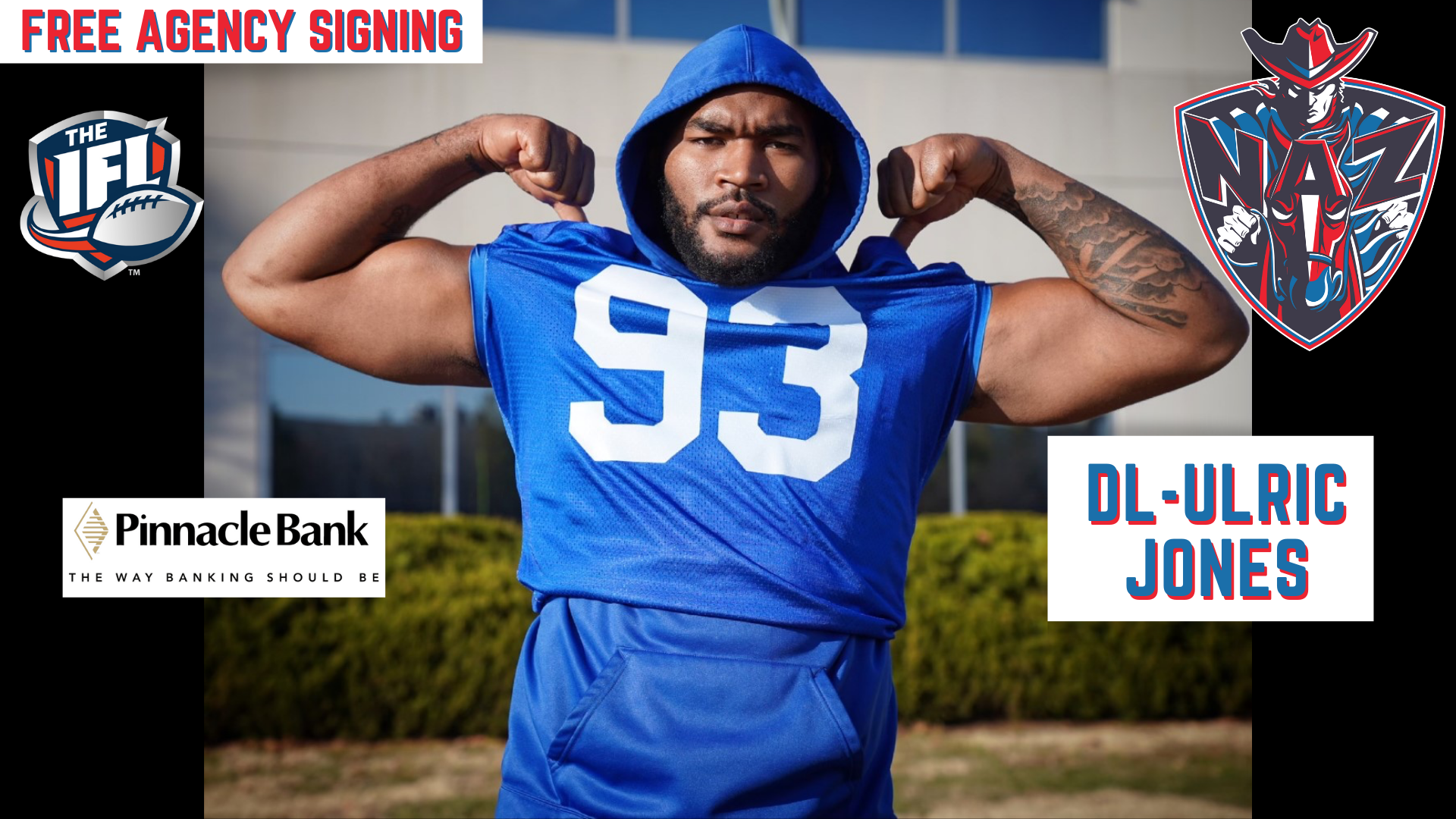 NORTHERN ARIZONA WRANGLERS SIGN DL ULRIC JONES - Northern Arizona Wranglers