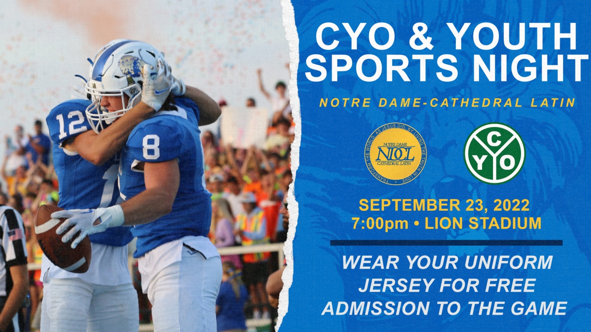 NDCL Admissions to Host CYO Night - Notre Dame-Cathedral Latin School