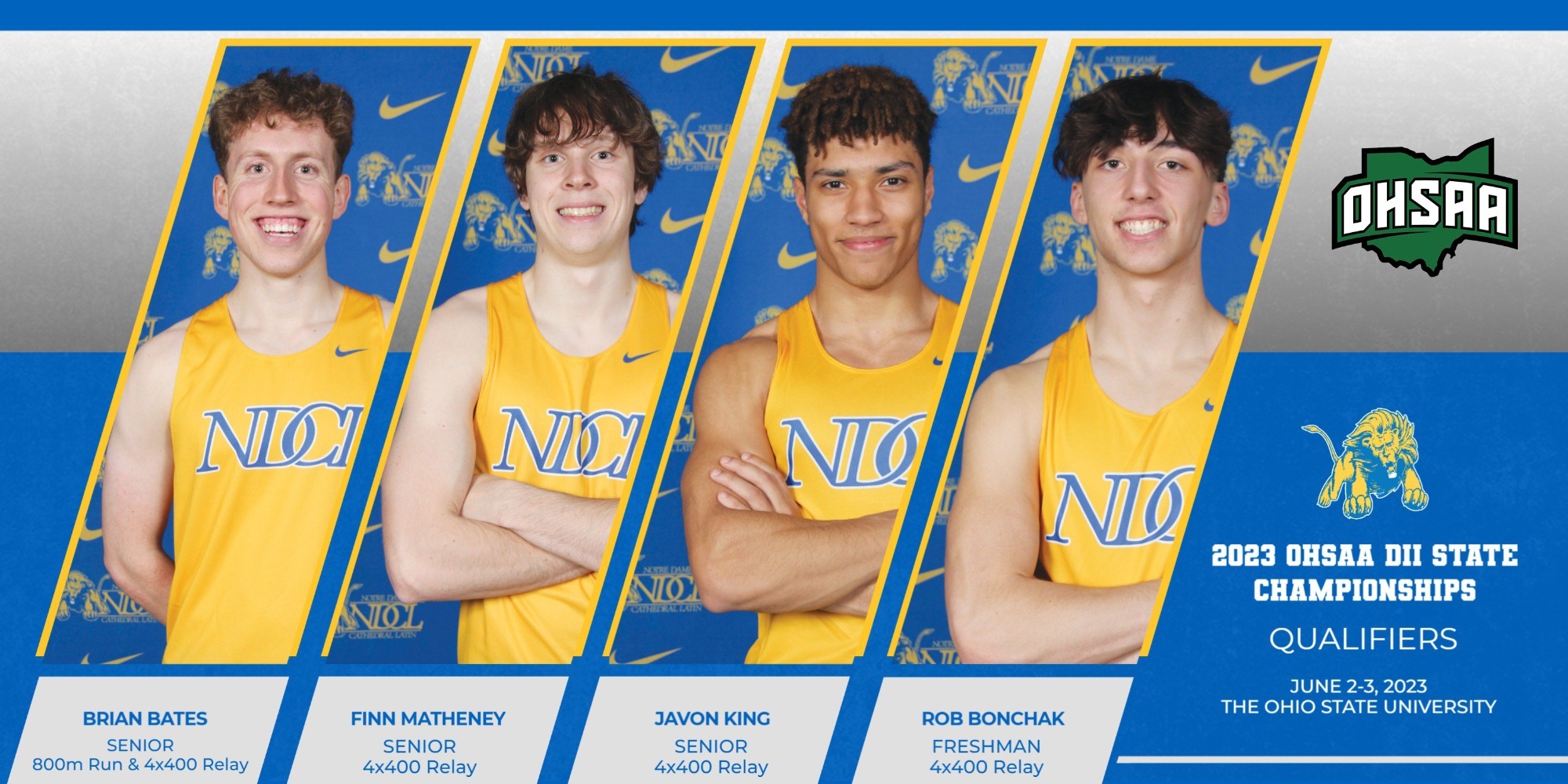 Lions Track & Field Advance to Columbus - Notre Dame-Cathedral Latin School