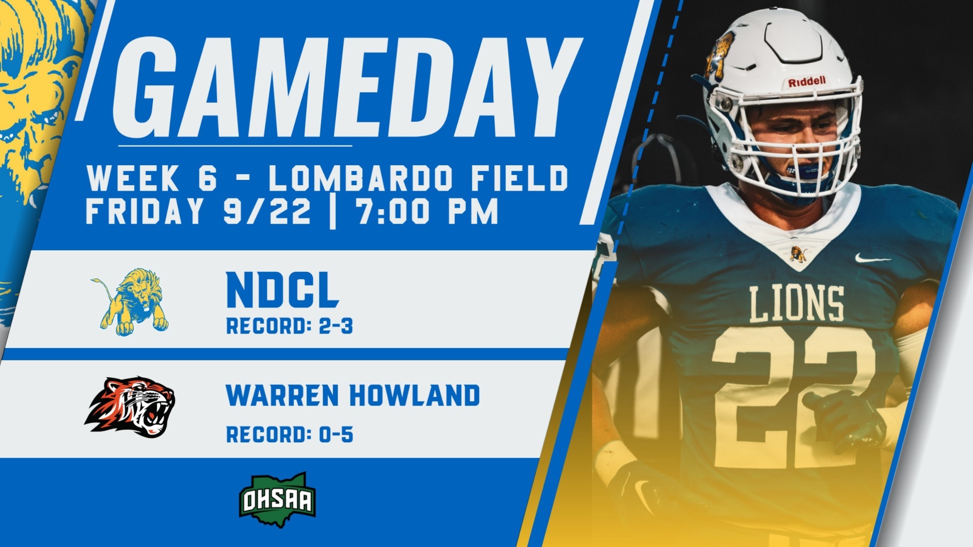 Week 6: Howland Game Information - Notre Dame-Cathedral Latin School