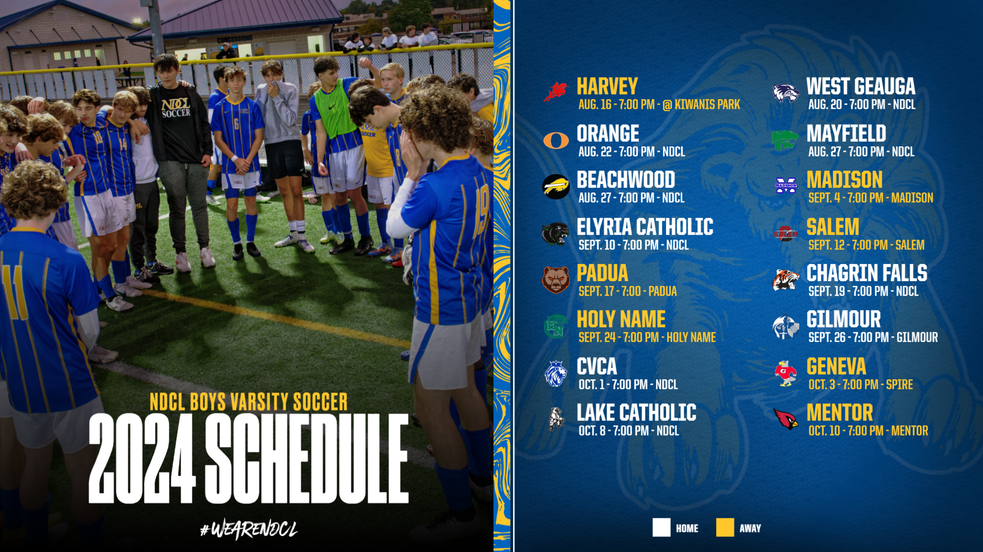 NDCL Athletics Weekly Schedule (Week of August 12) - Notre Dame ...