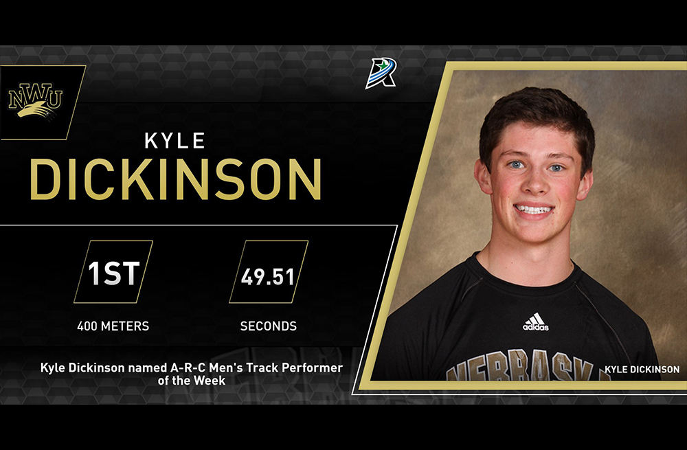 Dickinson Earns Mens Track Performer Of The Week Nebraska Wesleyan