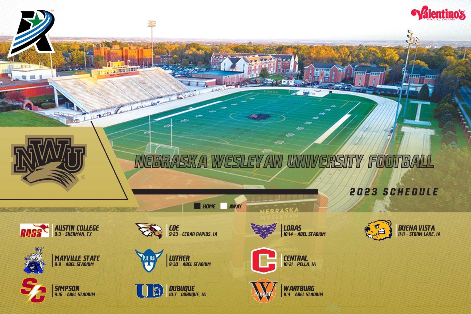 2023 Football Schedule Announced - Nebraska Wesleyan University Athletics
