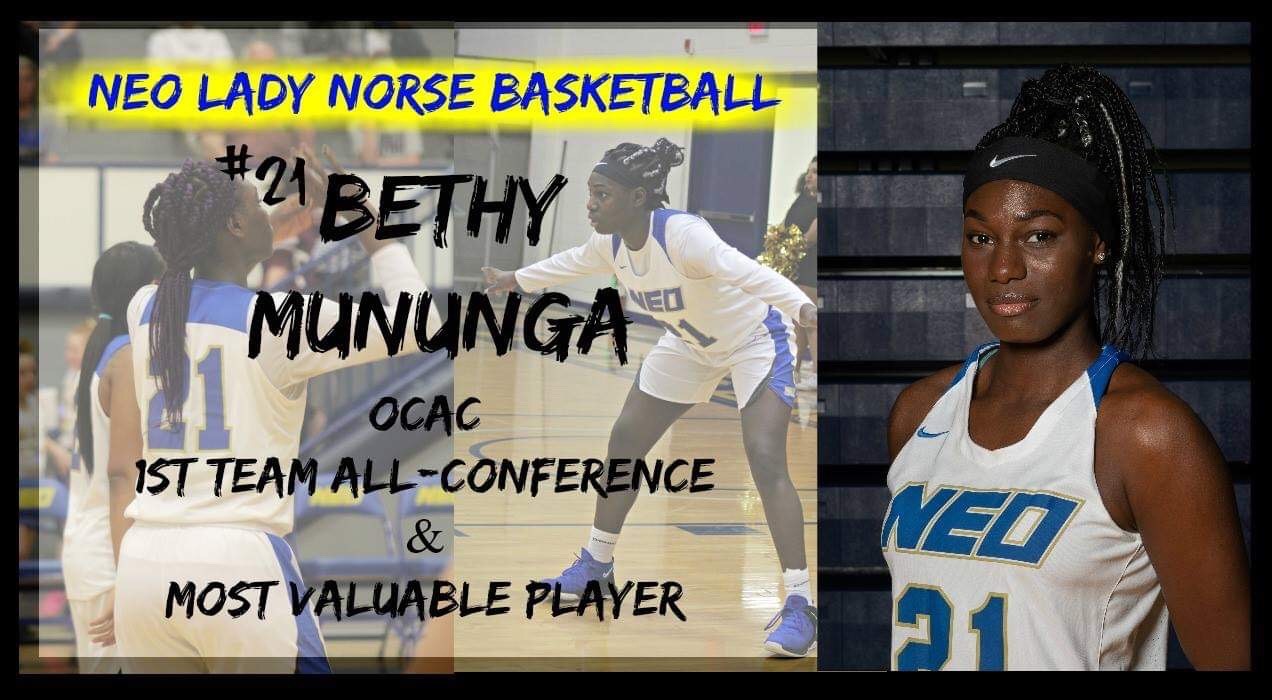Bethy Mununga - Women's Basketball - Northeastern Oklahoma A&M Athletics