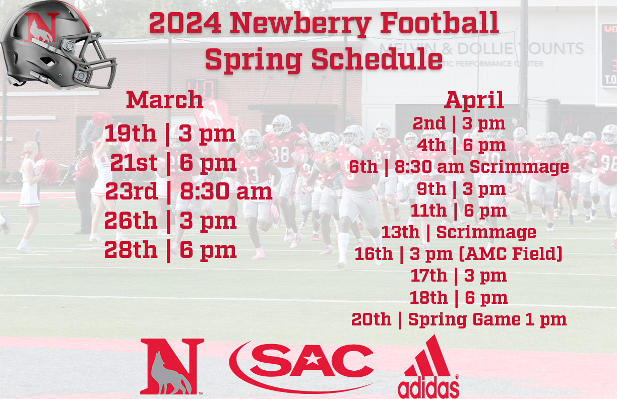 Football Announces 2022 Regular Season Schedule - Newberry College ...