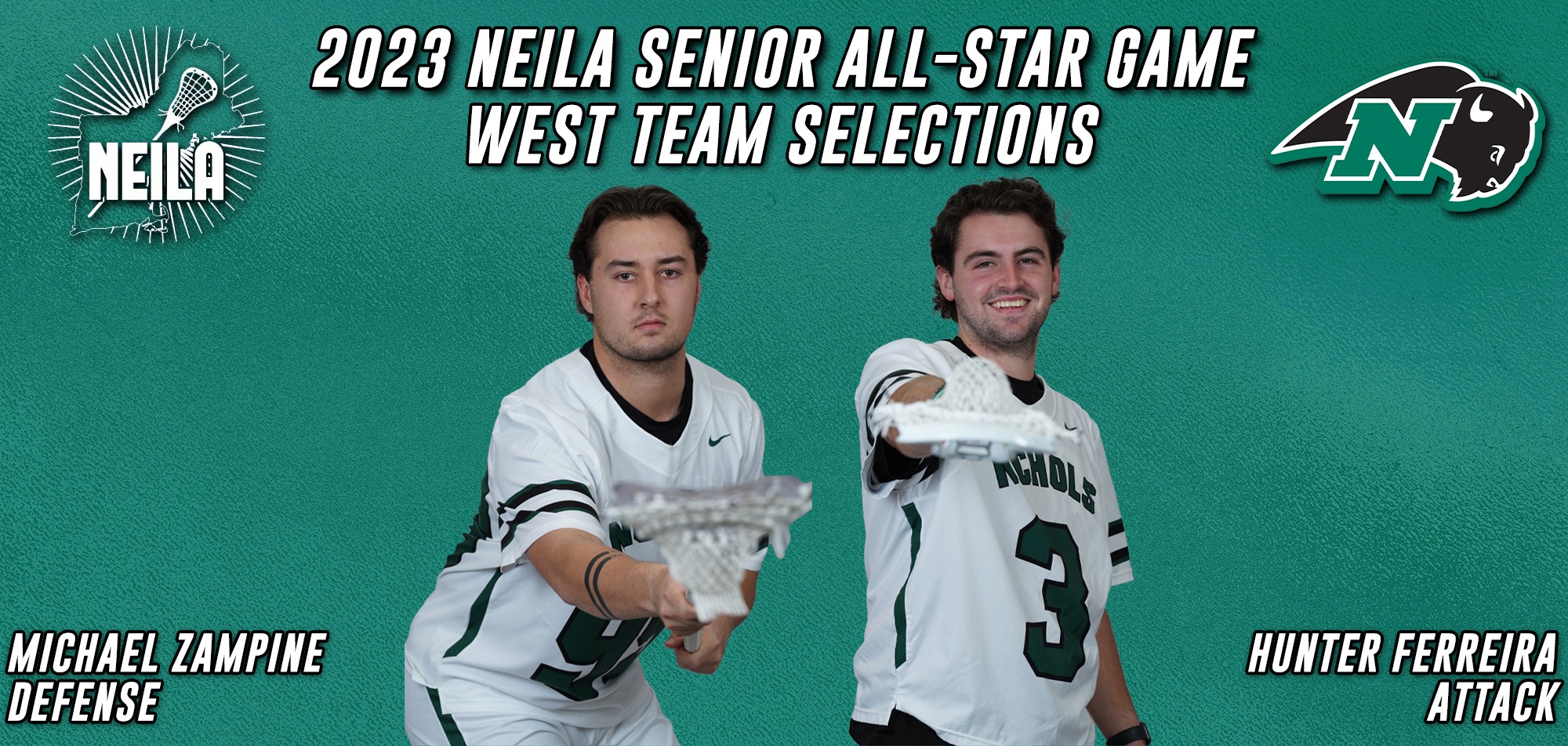 Ferreira, Zampine to Represent Men’s Lacrosse in NEILA 2023 East-West ...