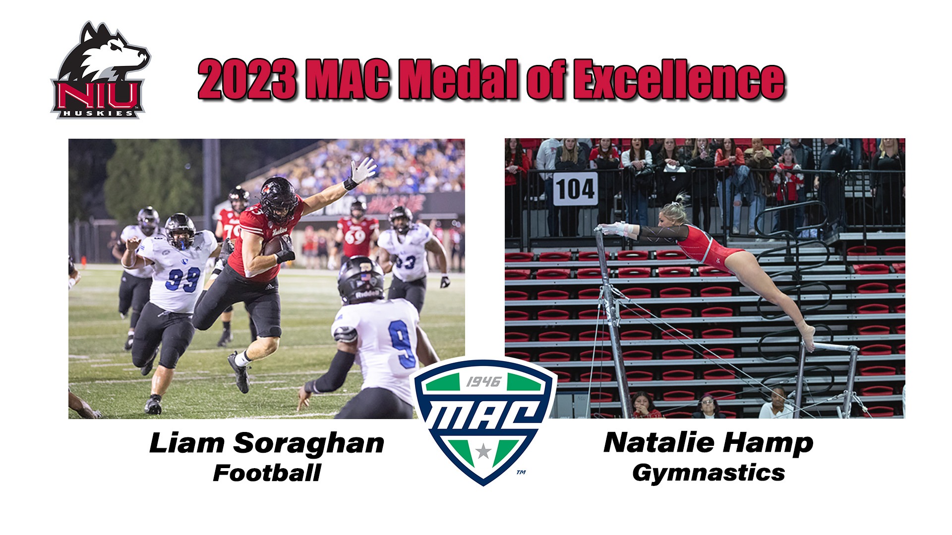 NIU's Hamp, Soraghan to Receive MAC Medal of Excellence - NIU Athletics