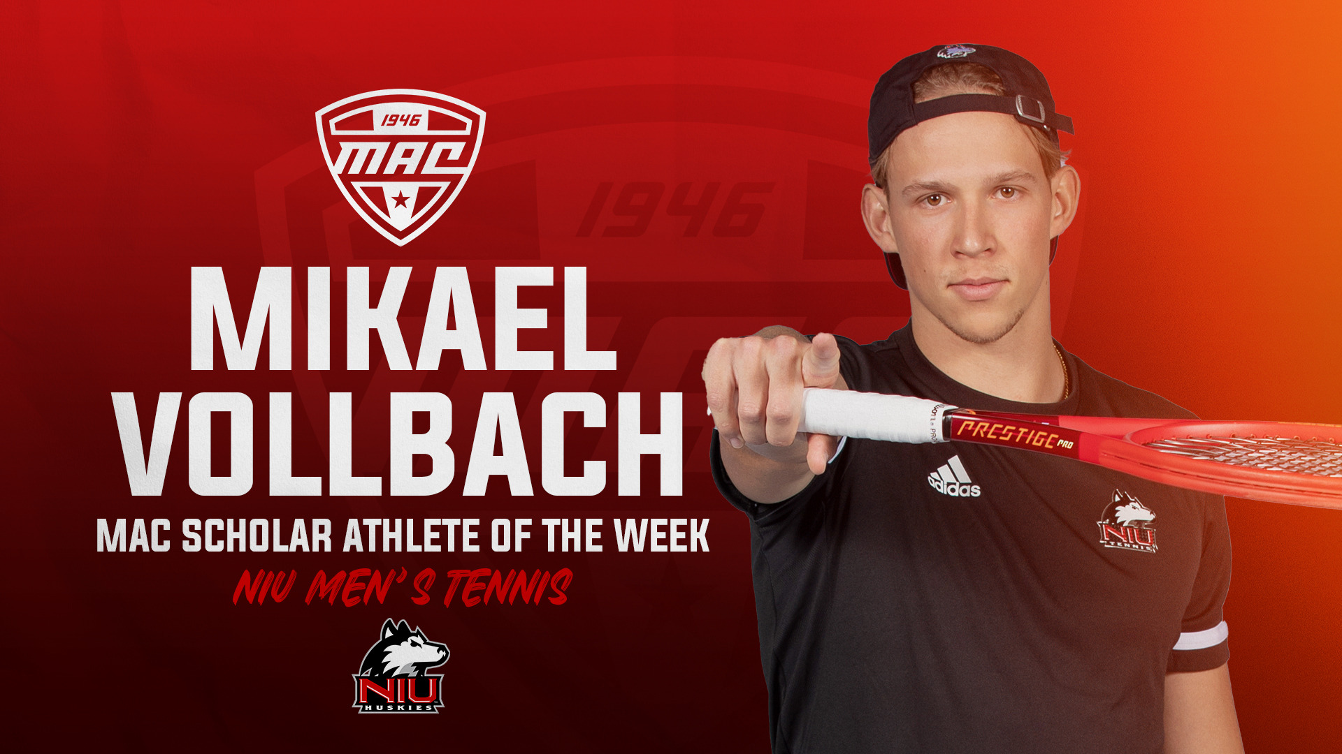 Mikael Vollbach named MAC Scholar-Athlete of the Week - NIU Athletics